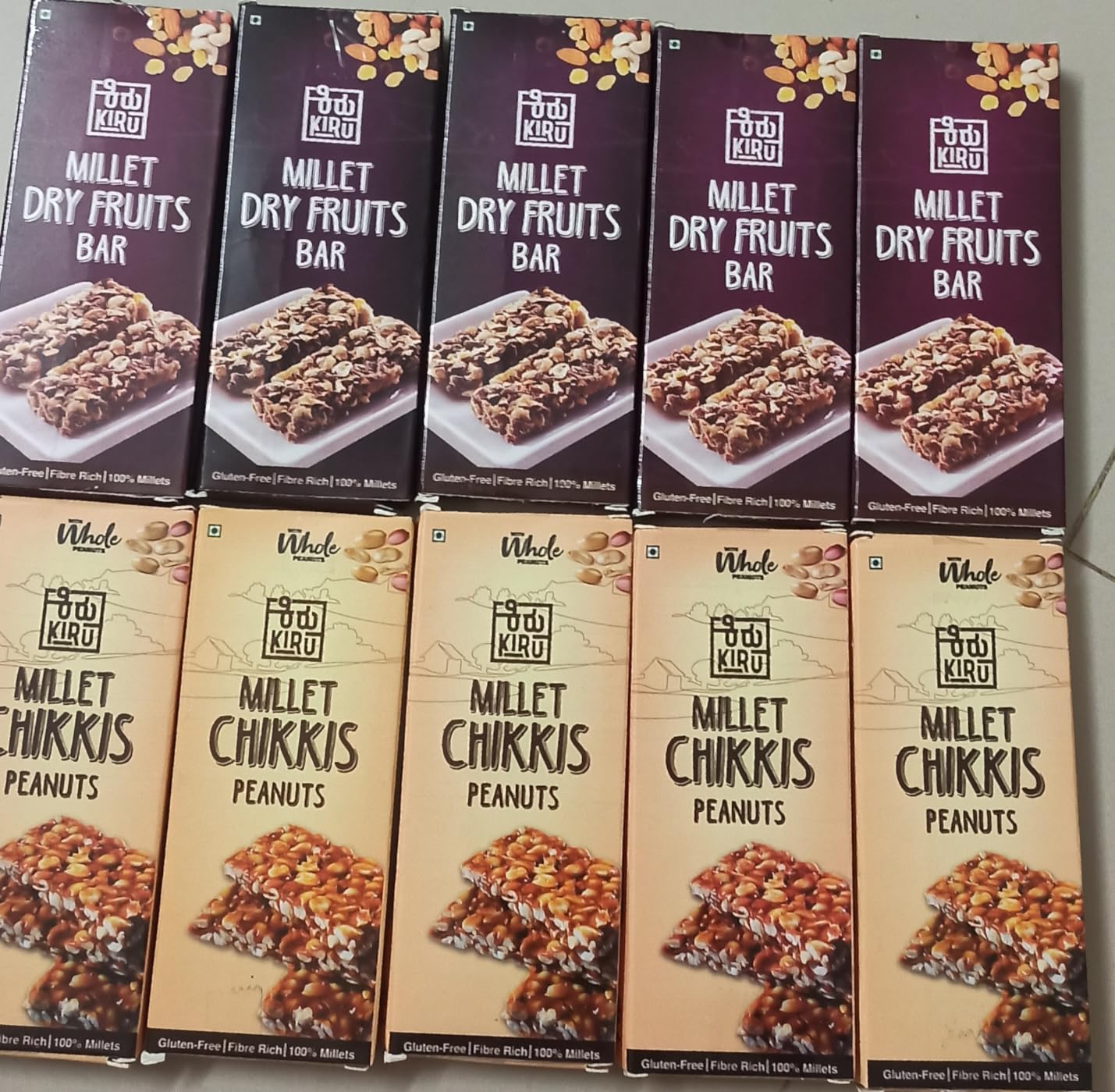 Kiru Millet Dry Fruit and Chikki Bar | Pack of 10 | : Amazon.in ...
