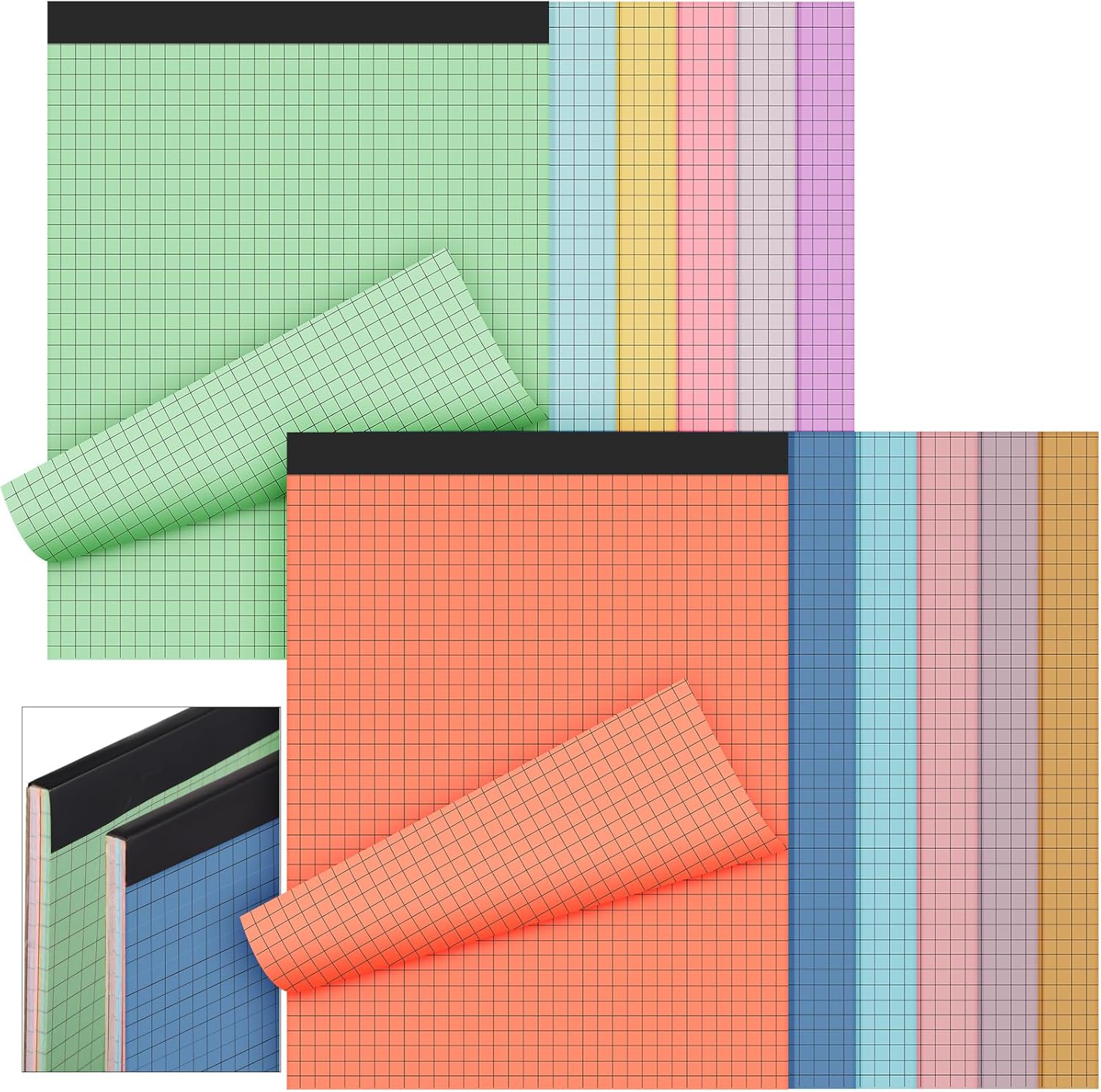 Amazon.com : PerKoop 10 Pack Colored Legal Pads 8.5 x 11 60 Sheets ...