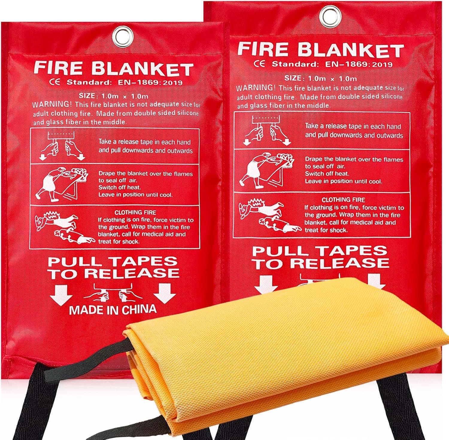 Amazon.com: UY Marché Silicone Fire Blanket for Home and Kitchen 40"x40 ...