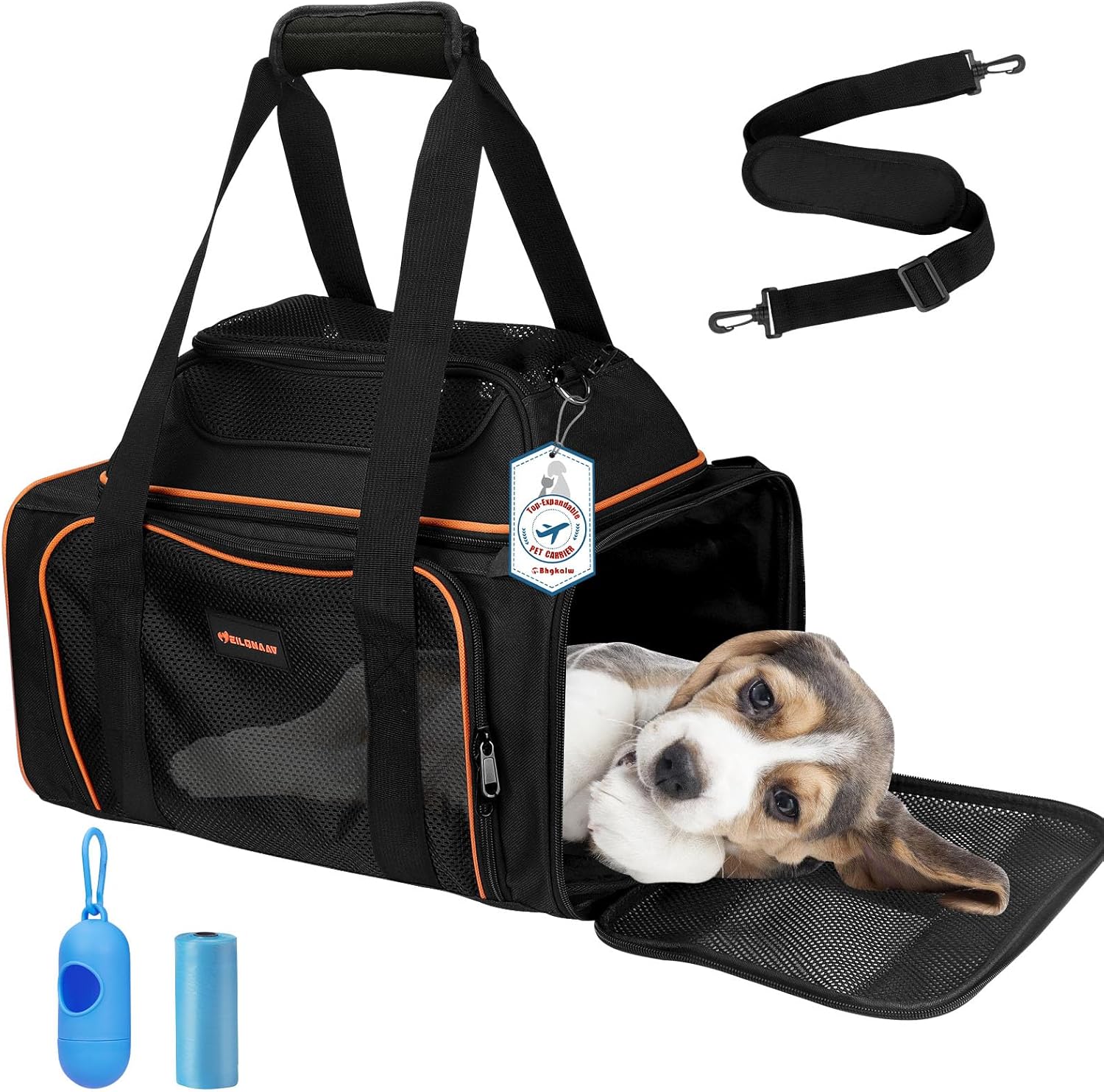 Amazon.com : Eilqnaav Cat Carrier Pet Carrier Airline Approved,Small ...