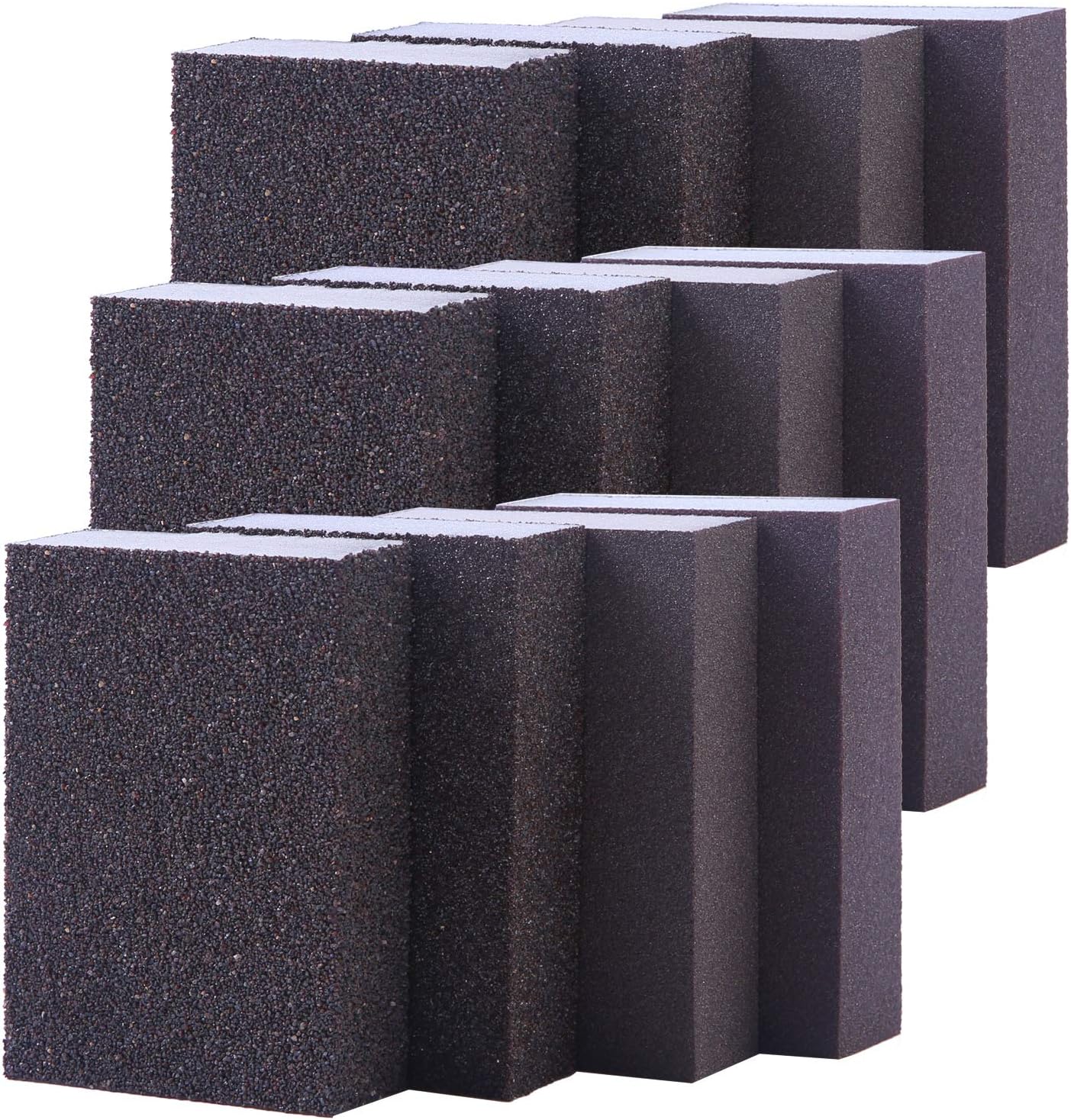 Elcoho 12 Pieces Sanding Sponge Coarse Medium Fine Superfine 4 ...