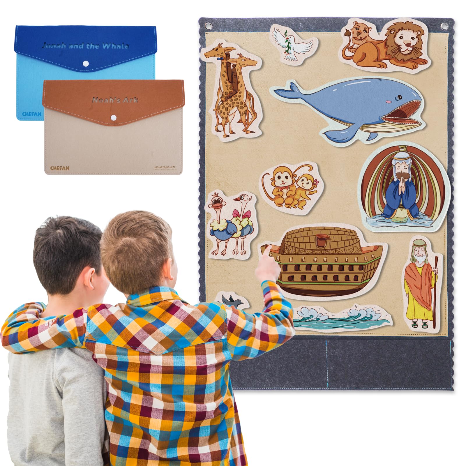 Snapklik.com : 2 Pack Felt Board Bible Stories Set, Flannel Felt Board ...