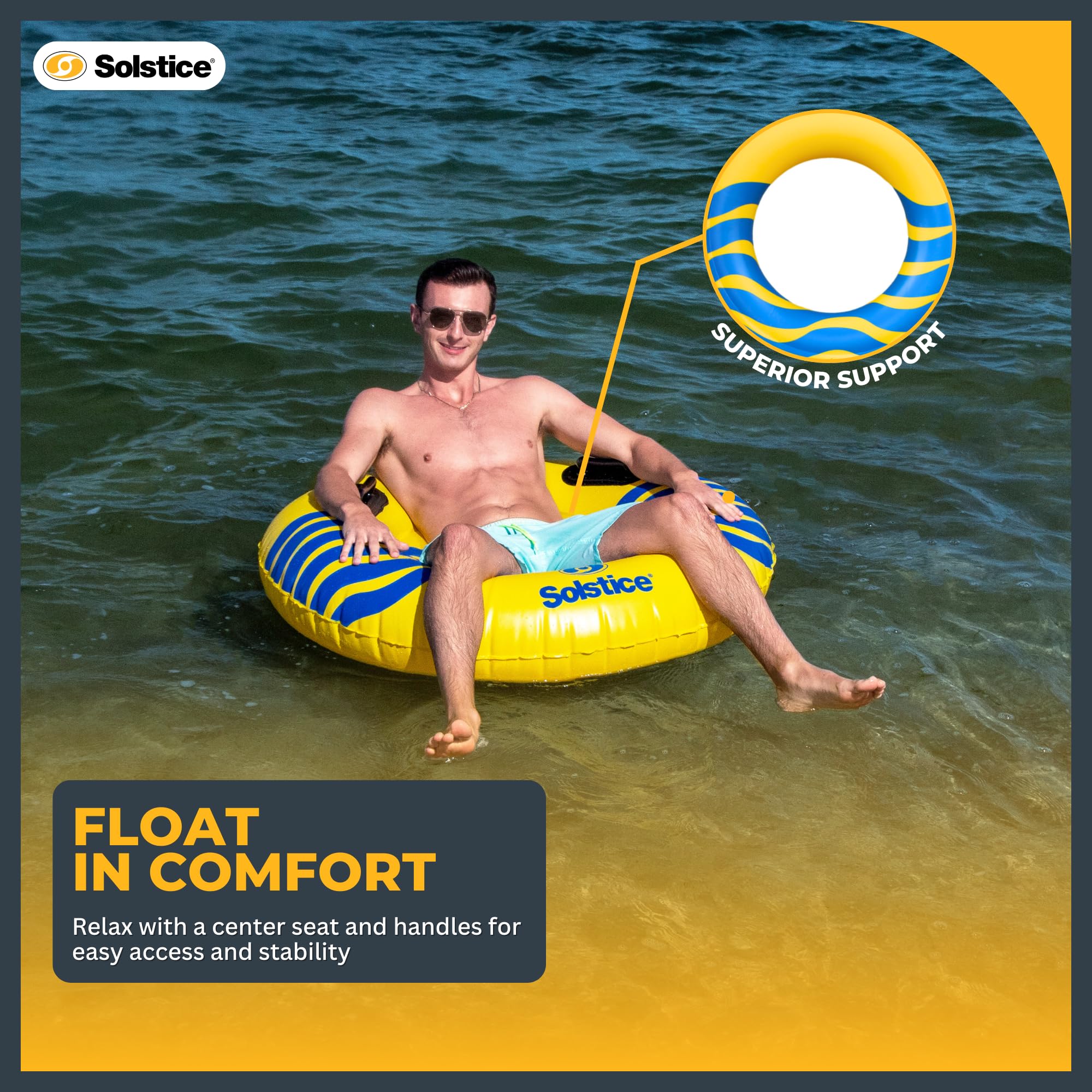 Snapklik.com : SOLSTICE Inflatable Tube Float Heavy-Duty Material