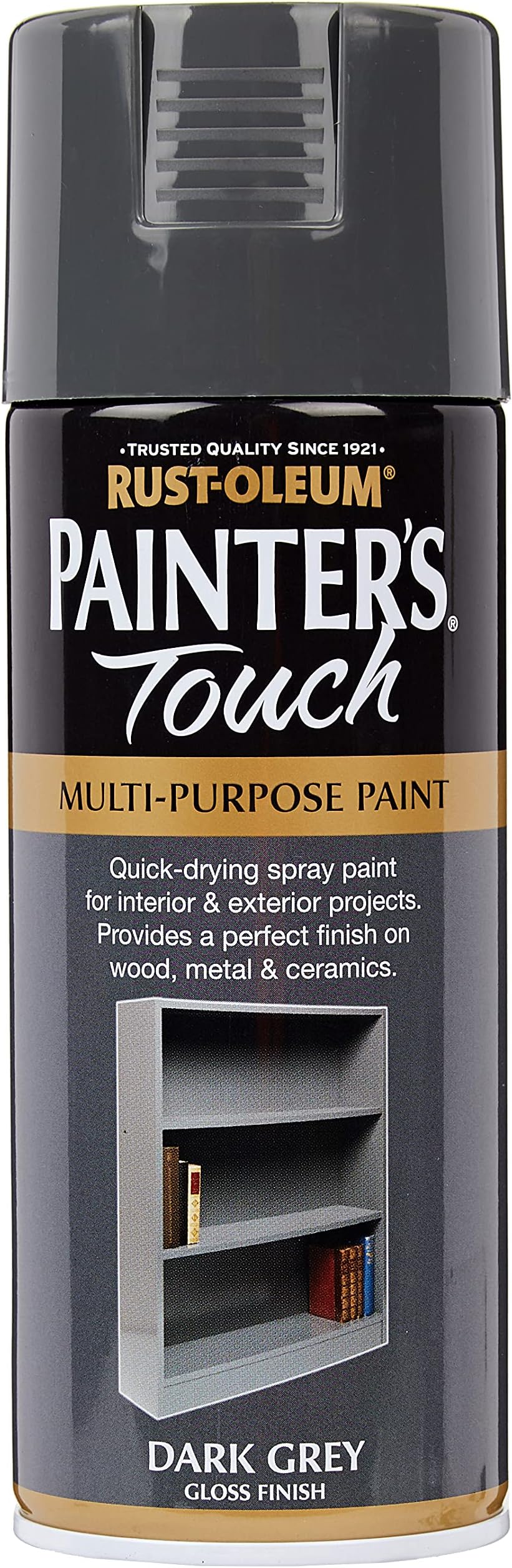 HLU 2 x 400ml Metallic Gun Metal Grey Spray Paint Interior & Exterior ...