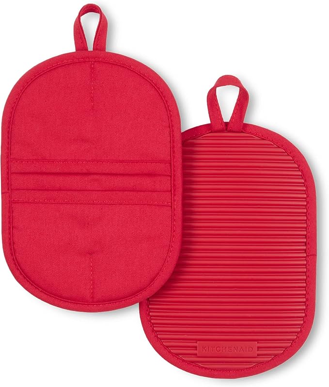 Amazon.com: KitchenAid KA GB Ribbed Soft Silicone Pot Grabber 2-Pack ...