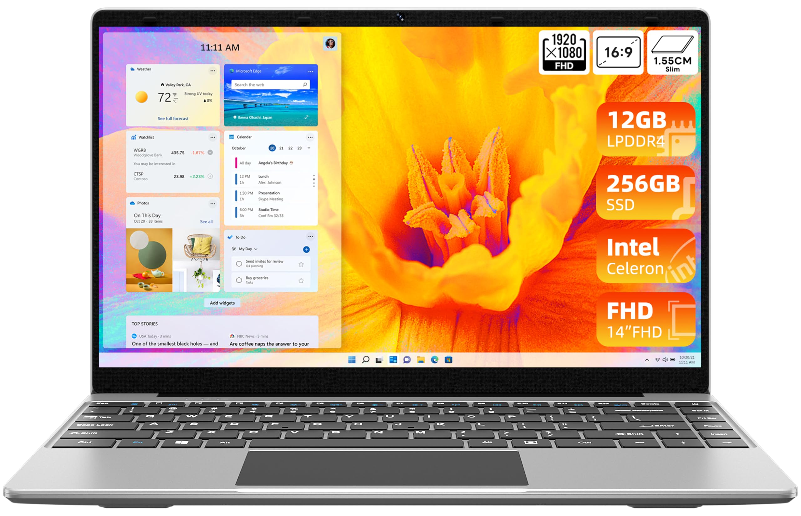 Amazon.com: jumper Laptop 14 Inch, 12GB LPDDR4 256GB SSD, Laptop ...