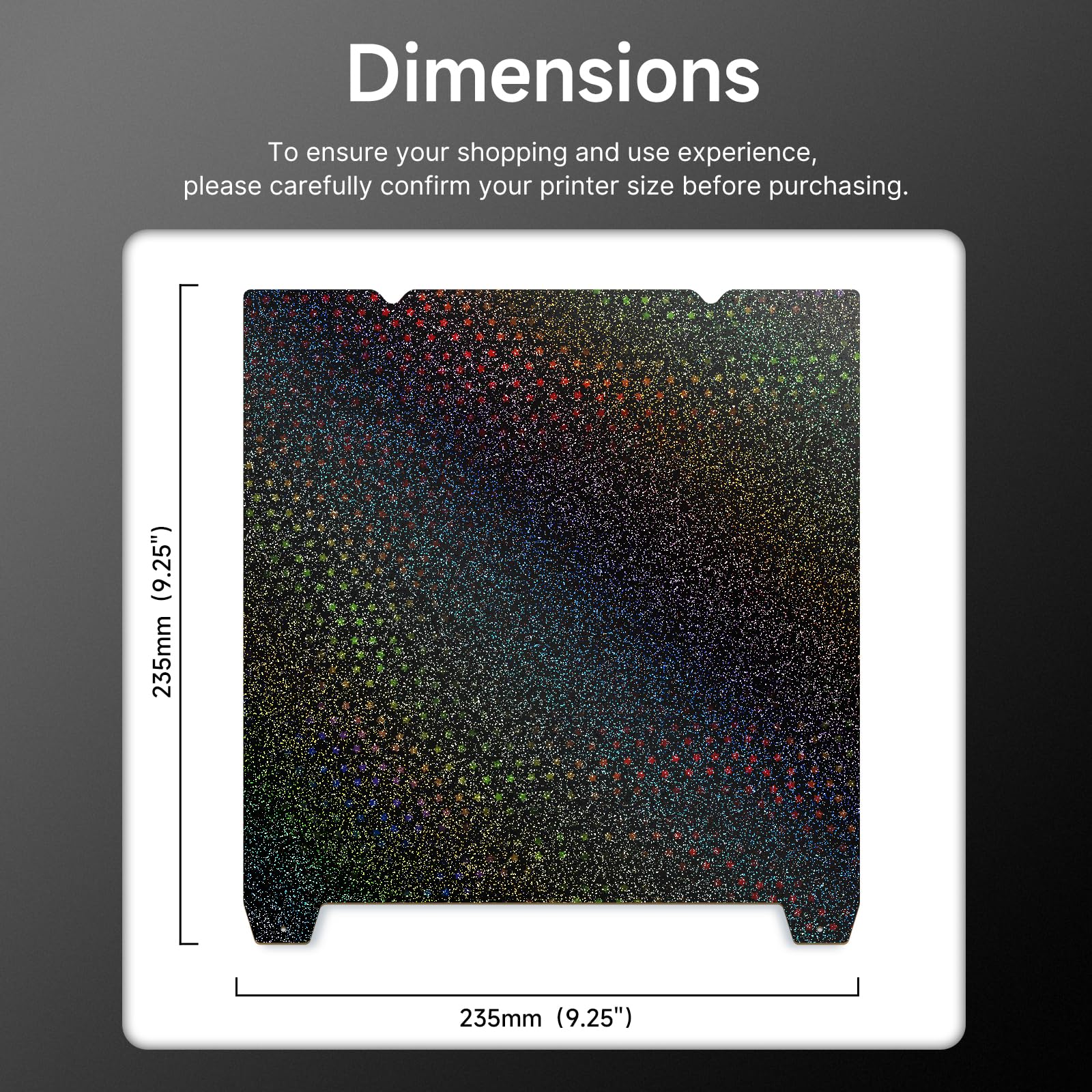 Snapklik.com : 3D Printer Build Plate, 235 X 235mm Textured PEI + PEY ...
