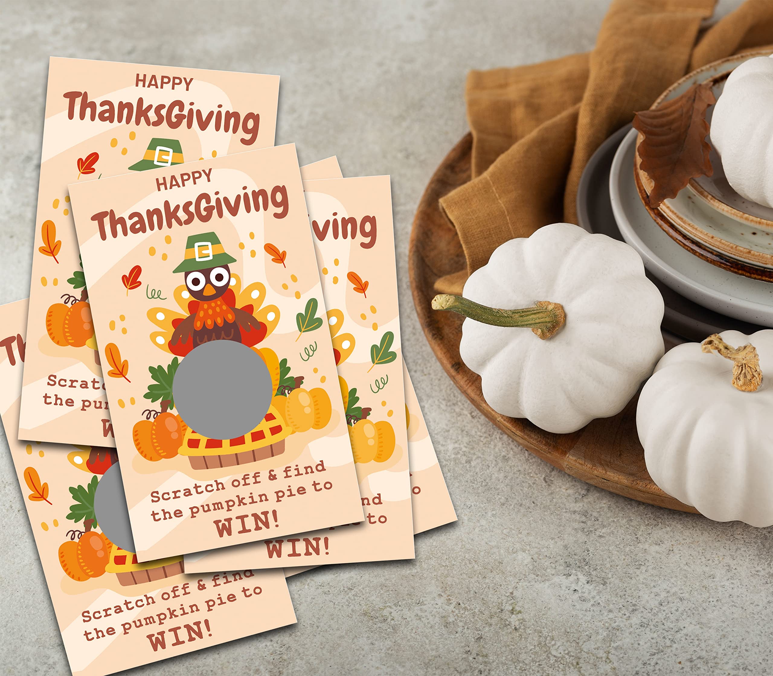 Snapklik.com : Happy Thanksgiving Scratch Off Game Cards - 50 Pack ...