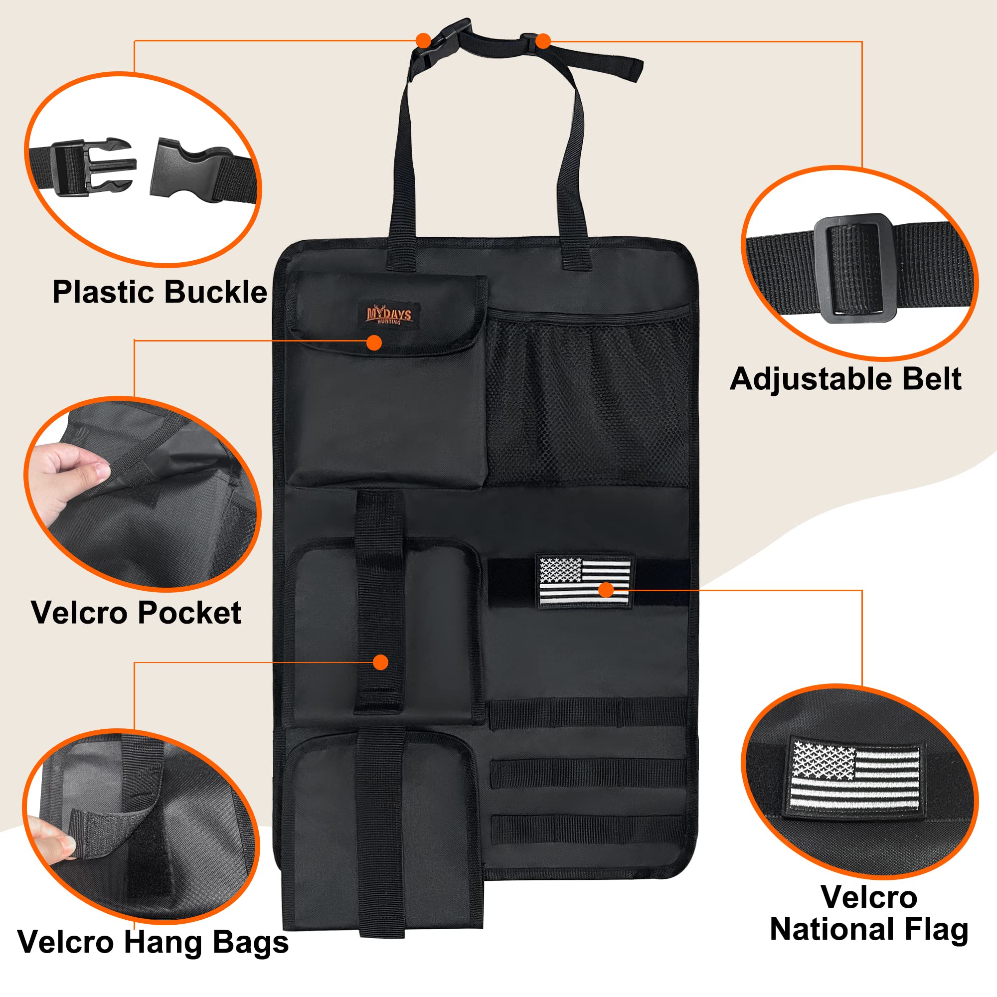 Snapklik.com : MYDAYS 2 Pack Tactical Seat Back Gun Rack, Camo Front ...