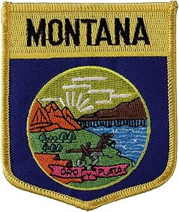 Amazon.com: Flagline Montana - State Shield Patch : Clothing, Shoes ...