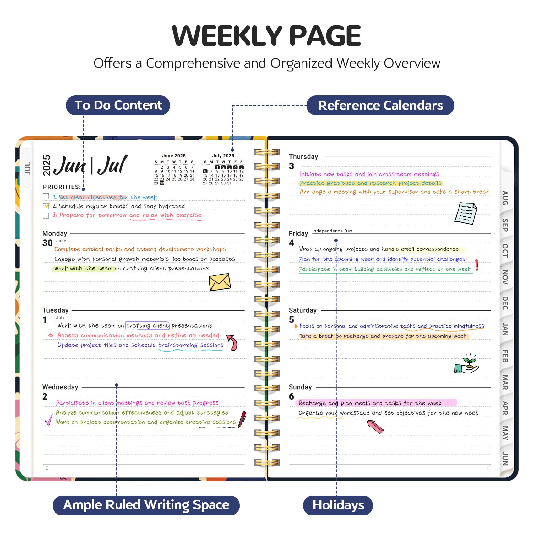Snapklik.com : Planner 2025-2026, Academic Year Weekly And Monthly ...