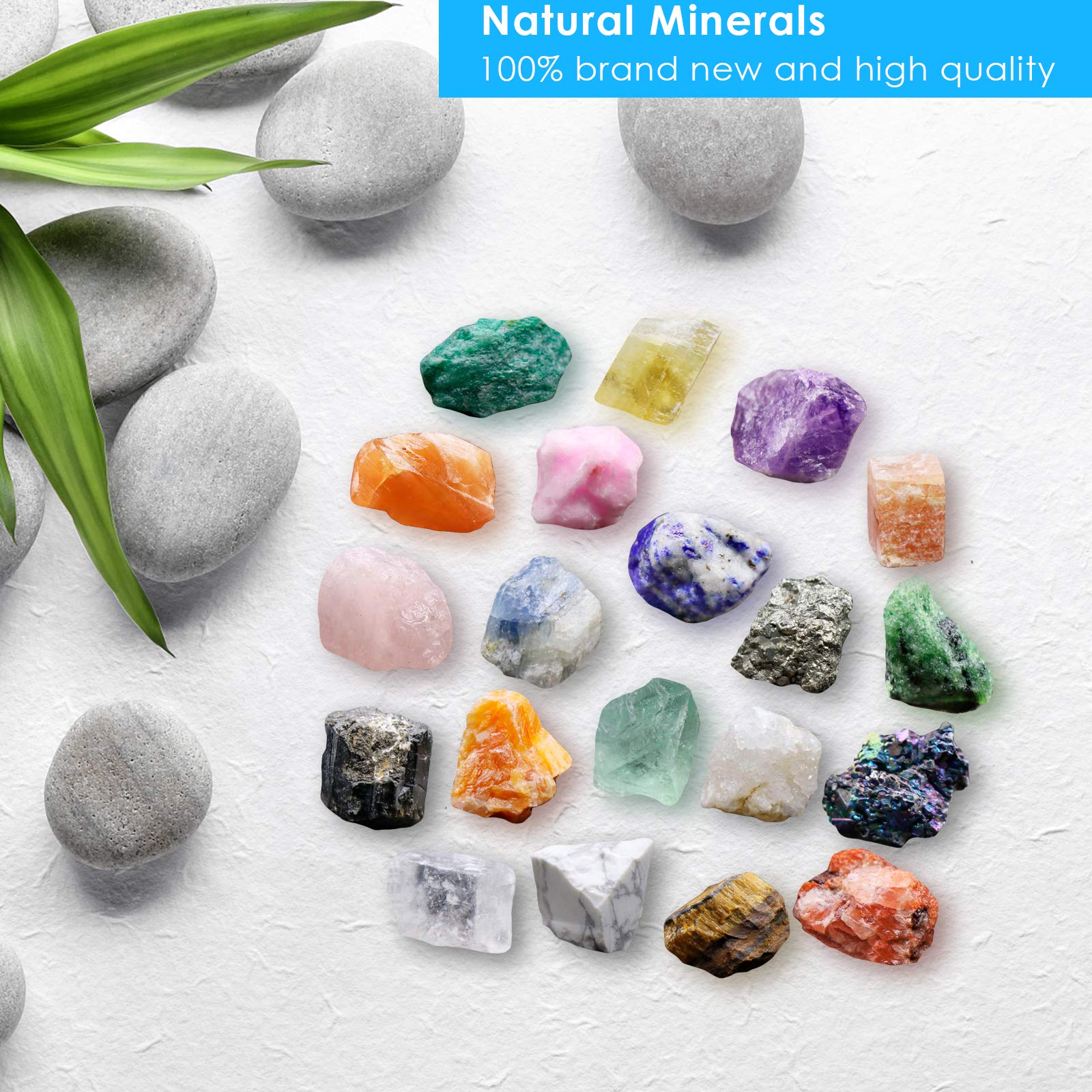 Buy FAMKIT Mineral Rock Variety Tumbled Stone, Rocks Collection 20PCS ...