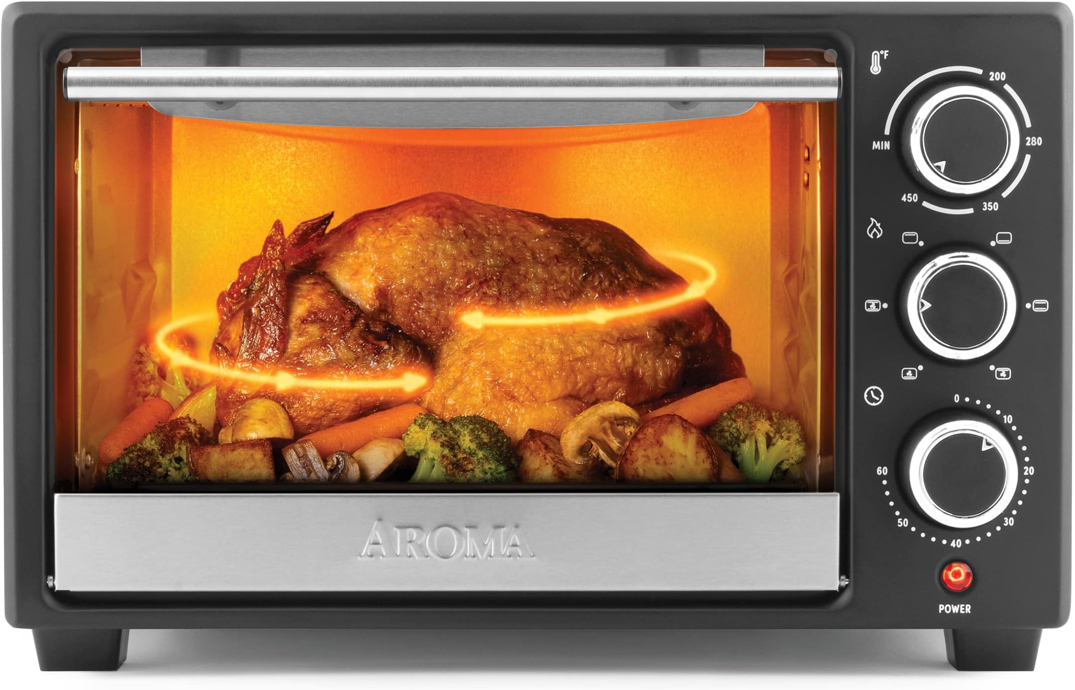 Amazon.com: AROMA® Turbo 6-in-1 Countertop Convection Oven, Toaster ...