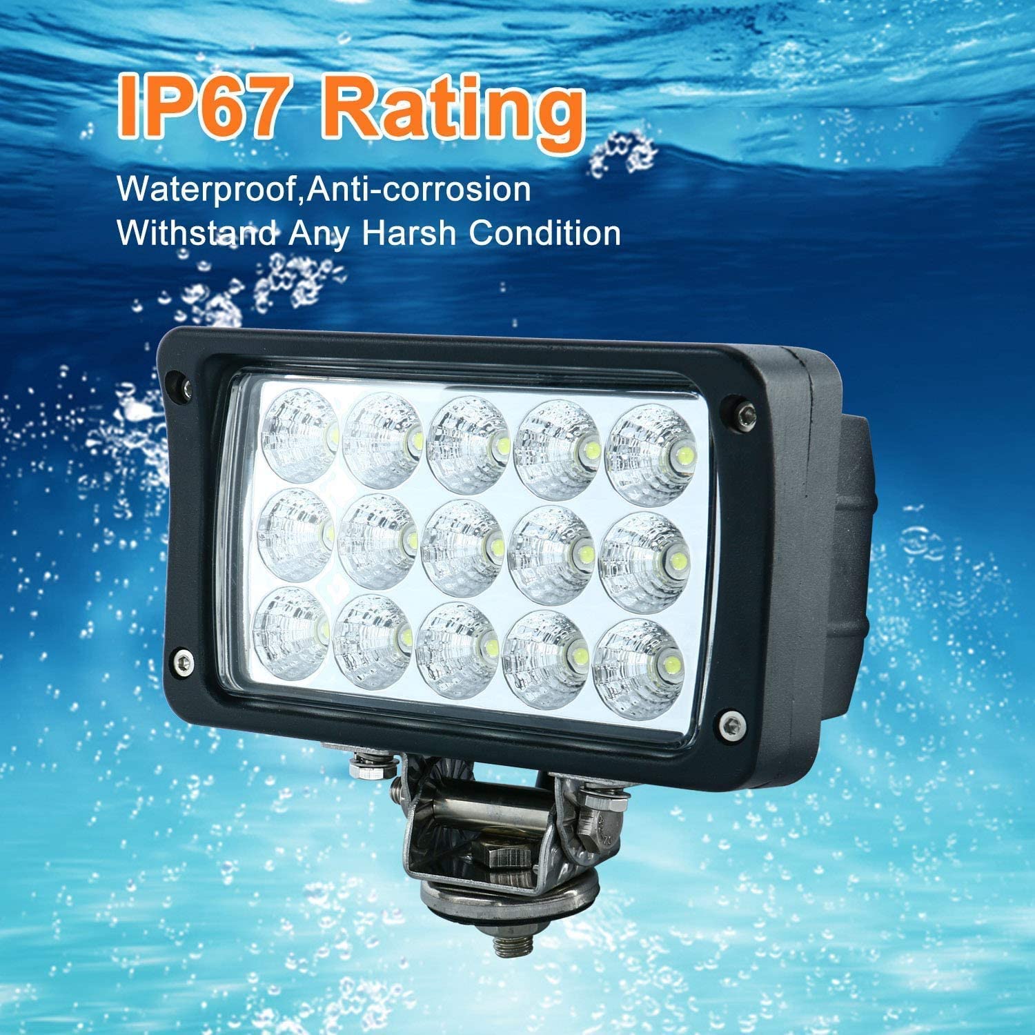 Snapklik.com : 1PACK 6.3IN Led Work Light,Rectangular 12/24 Volt DC 45W ...