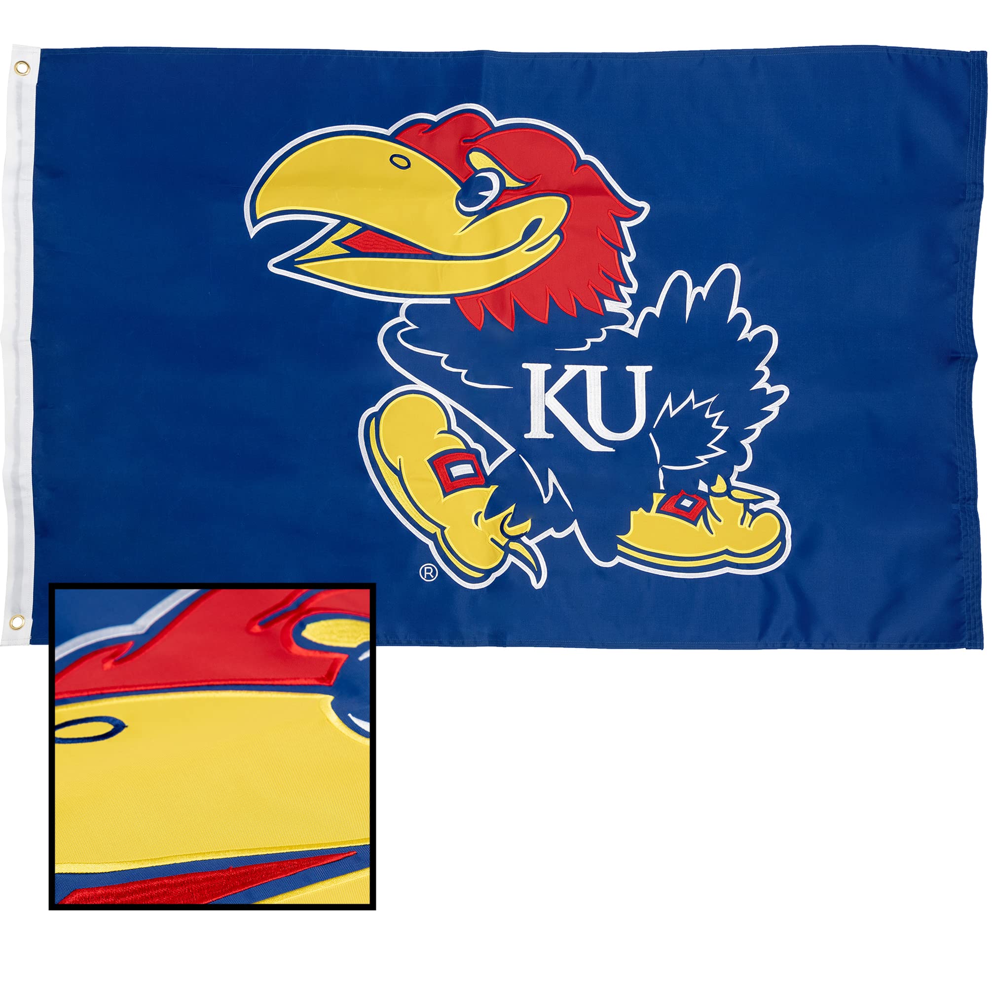 Amazon.com : Desert Cactus University of Kansas Flag Banners Jayhawks ...