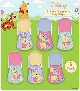 Amazon.com: Disney Magnetic Chip Clips – Set of 6 Bag Clips for Food ...