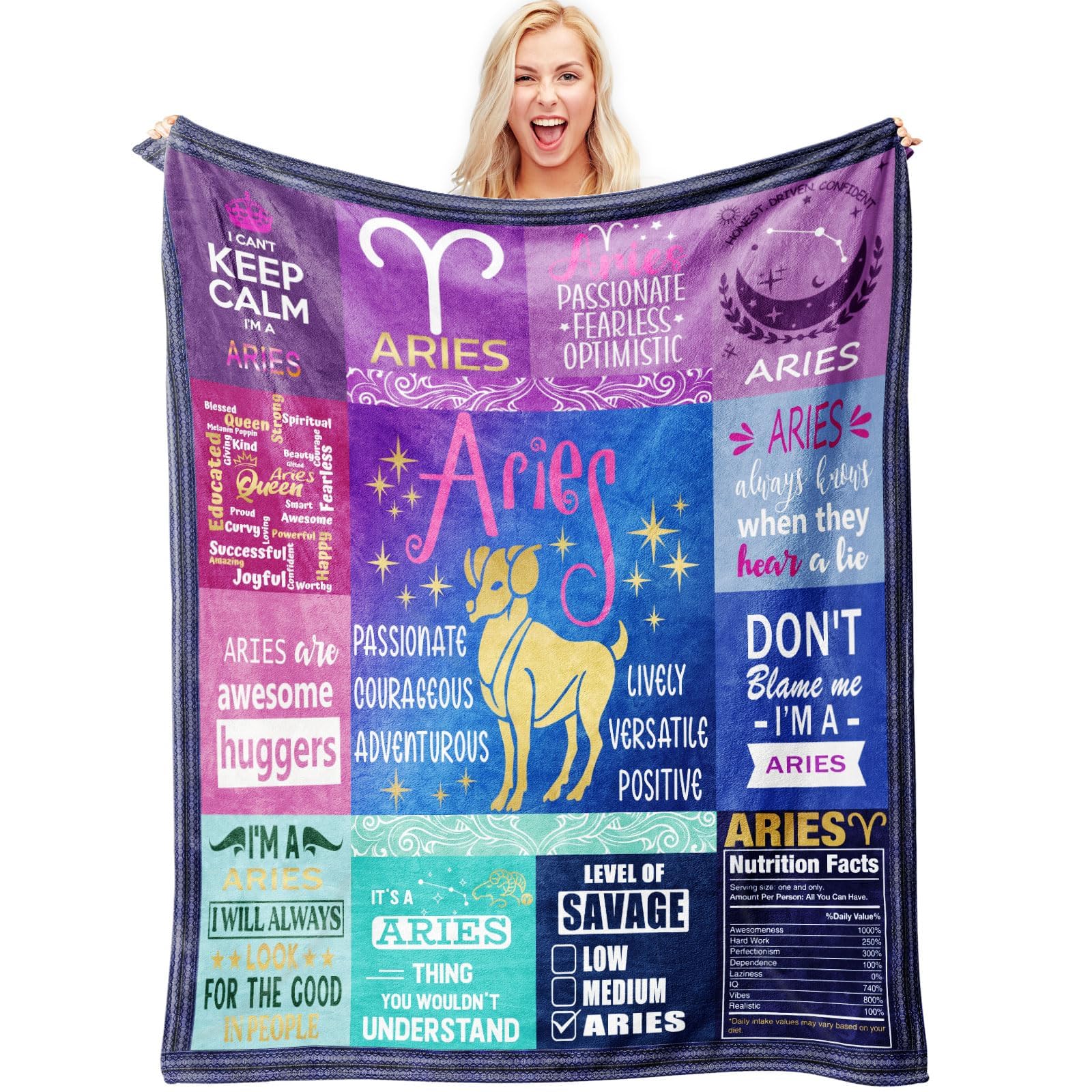 Amazon.com: Rioa Aries Gifts Blanket - Aries Gifts for Women - Aries ...