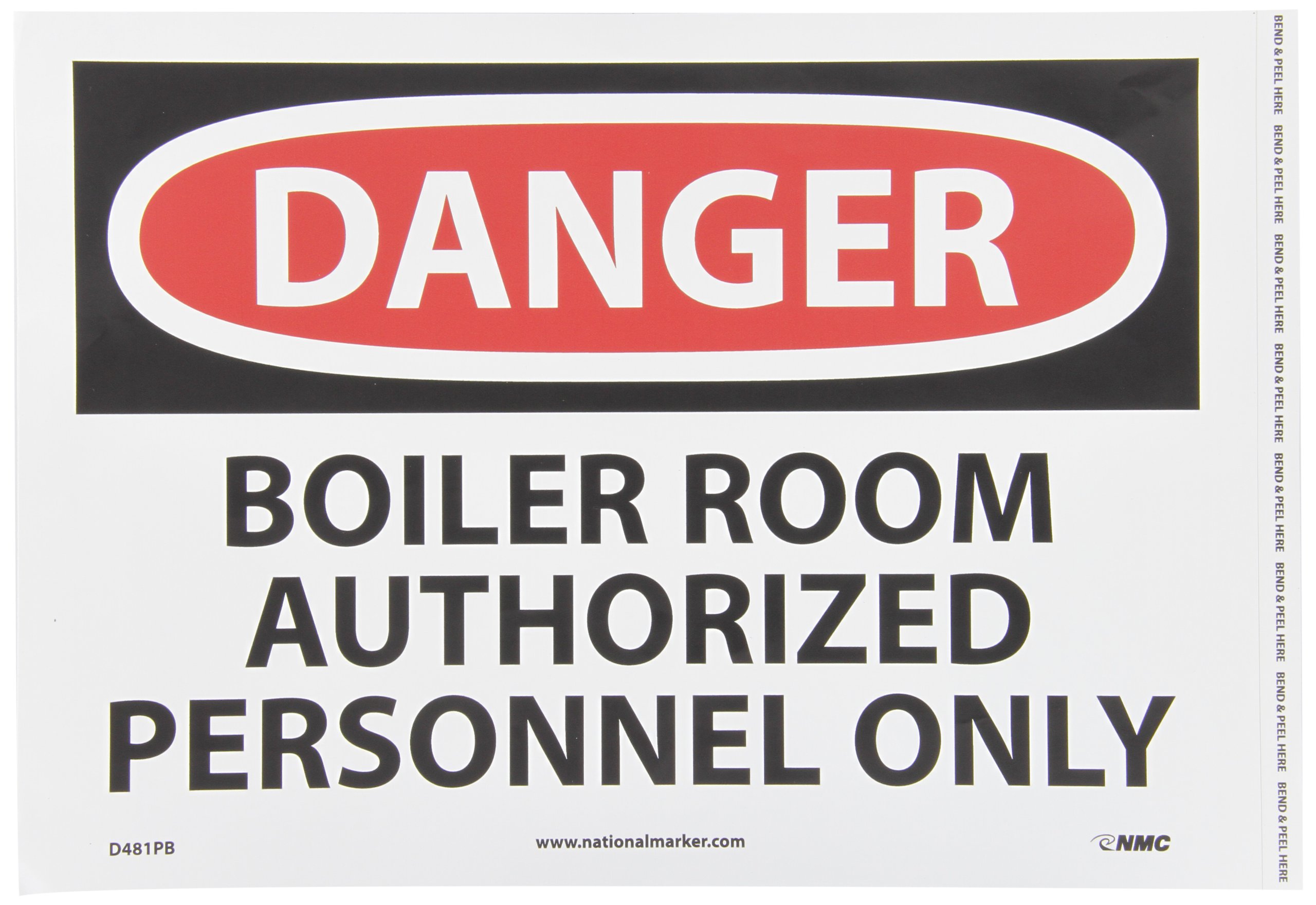 Snapklik.com : NMC D481PB DANGER - BOILER ROOM AUTHORIZED PERSONNEL ...