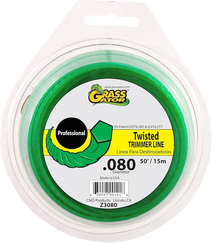 Grass Gator Z3080 Zip String Trimmer Line Pro 50-Feet Loop .080 ...