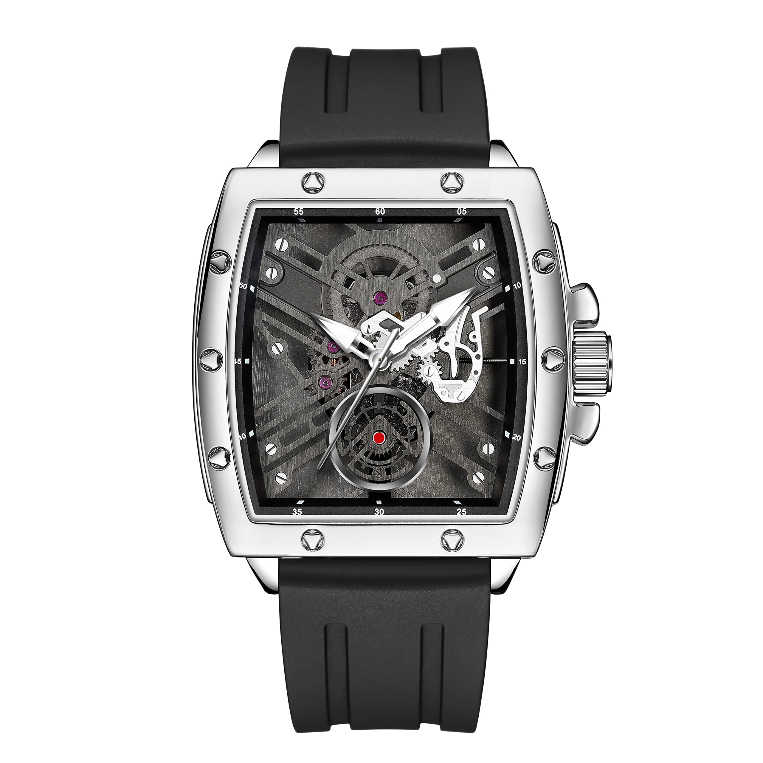 Wrist Watches for Men`s with Luminous Dial and Silicon Band Casual ...