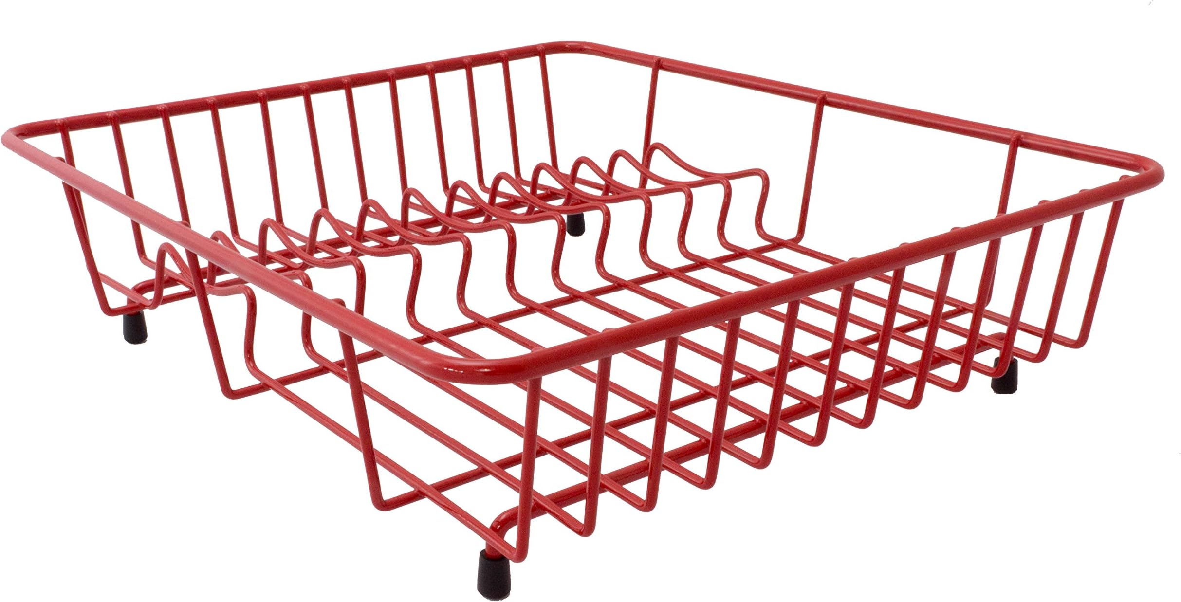 Delfinware 2034 RD Dish Drainer, Metal, Red, 37 x 33 x 10 cm : Amazon ...