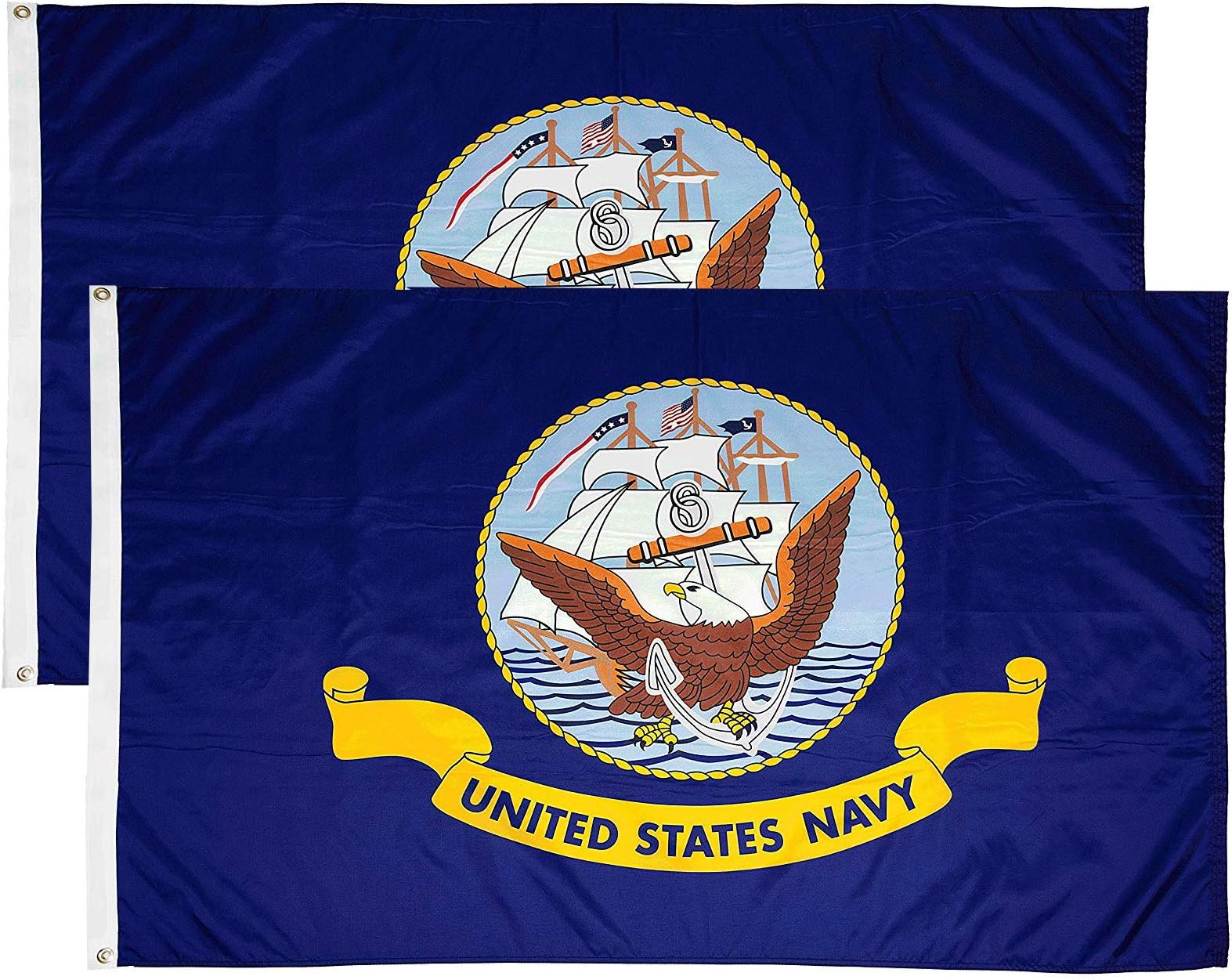 Amazon.com : FLAGLINK US Navy Flag 3x5Fts - United States Naval ...