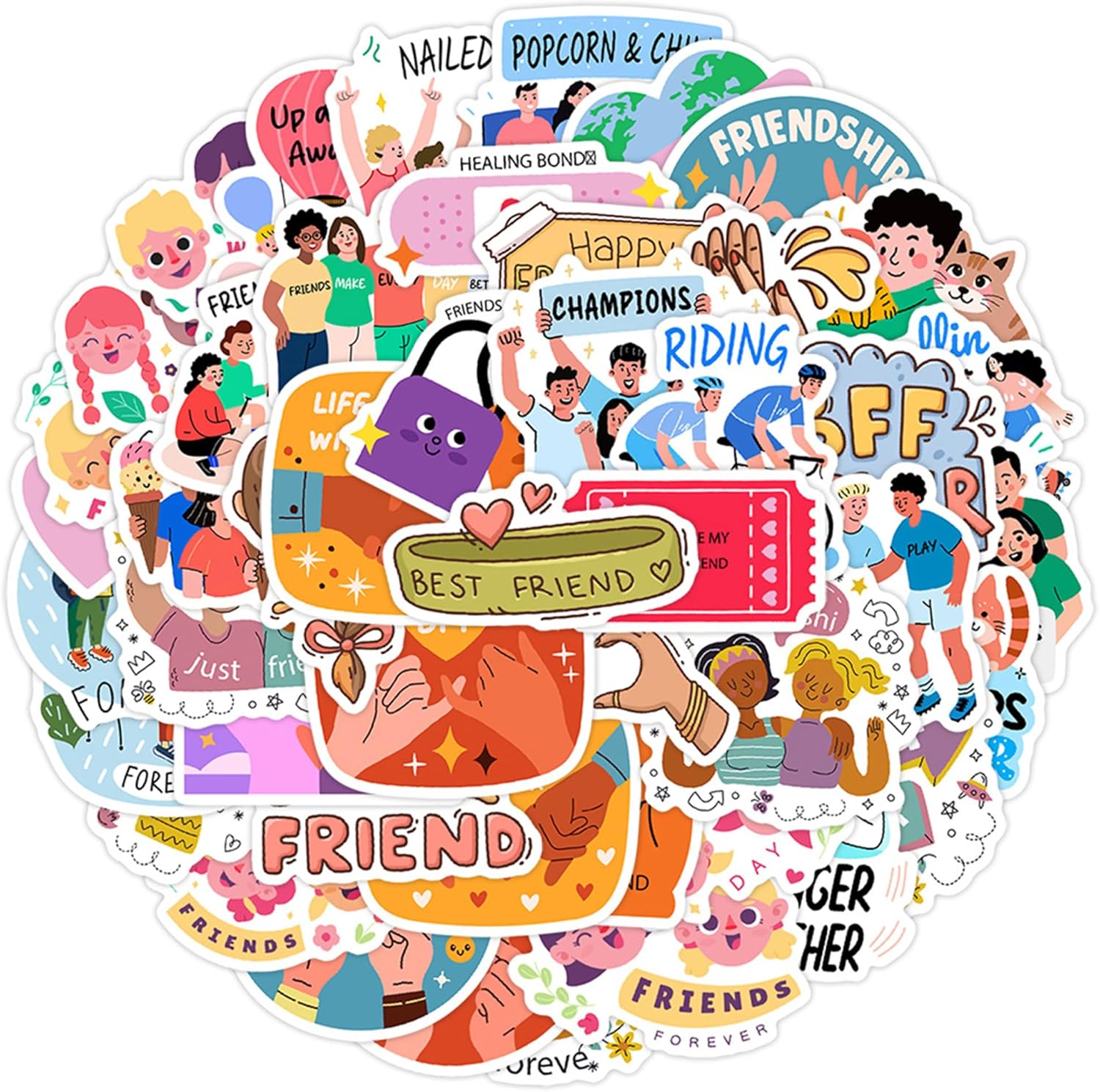 Amazon.com: Friendship Stickers,50PCs, Friends Laptop Decals Gift ...