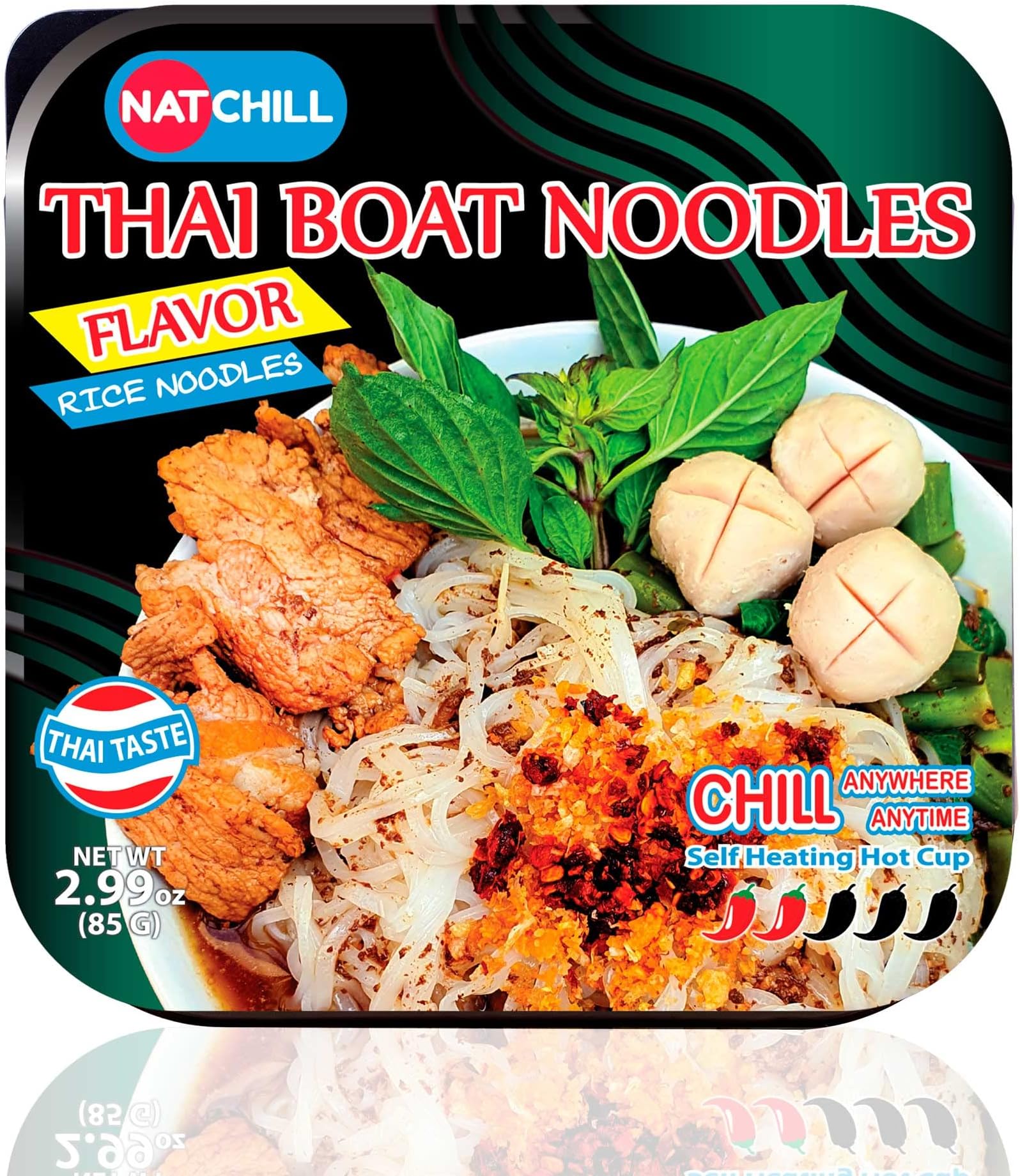 Amazon.com : Natchill Thai Boat Noodle Flavor Self Heating Cup(Pack of ...