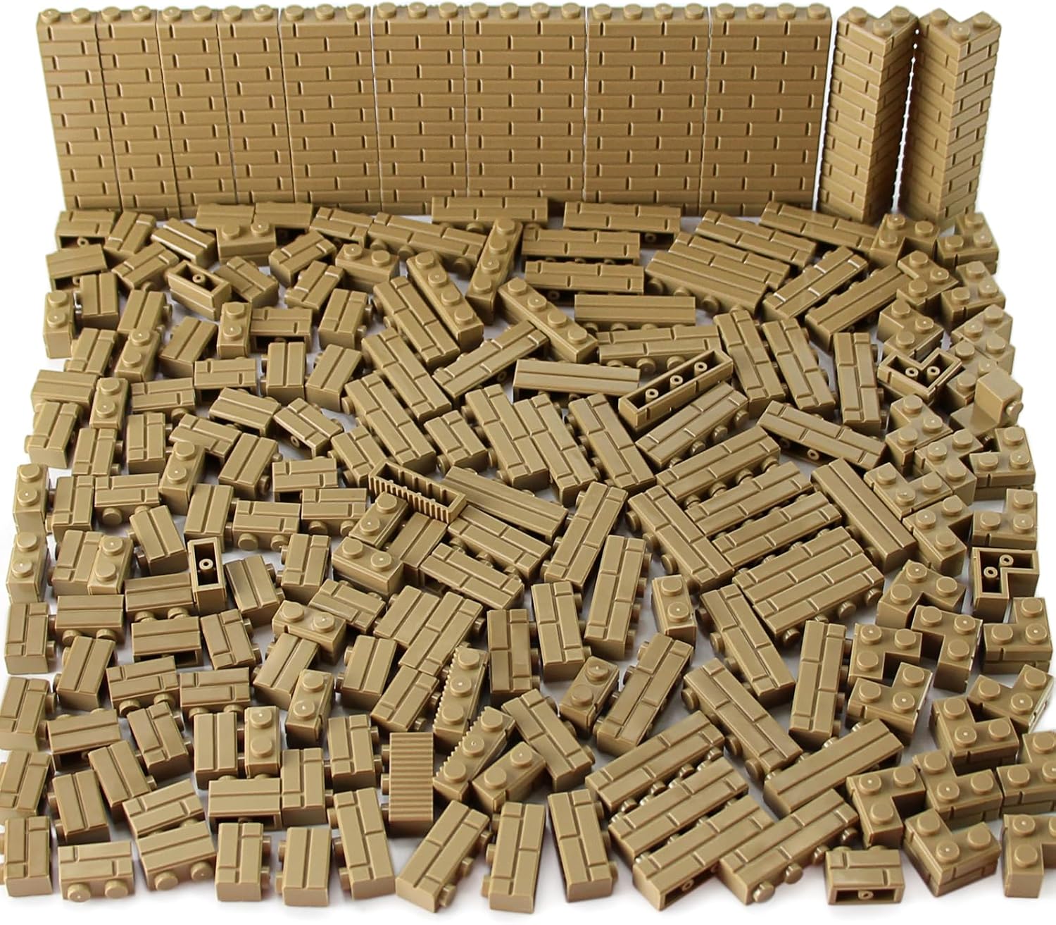 Amazon.com: Feleph 260 Pieces Masonry Profile Bricks Building Blocks ...