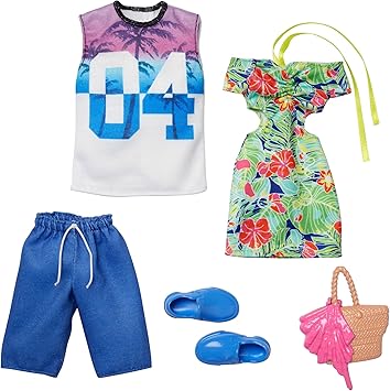 Amazon.com: Barbie Ken Fashions 2-Pack Clothing Set, 1 Outfit ...