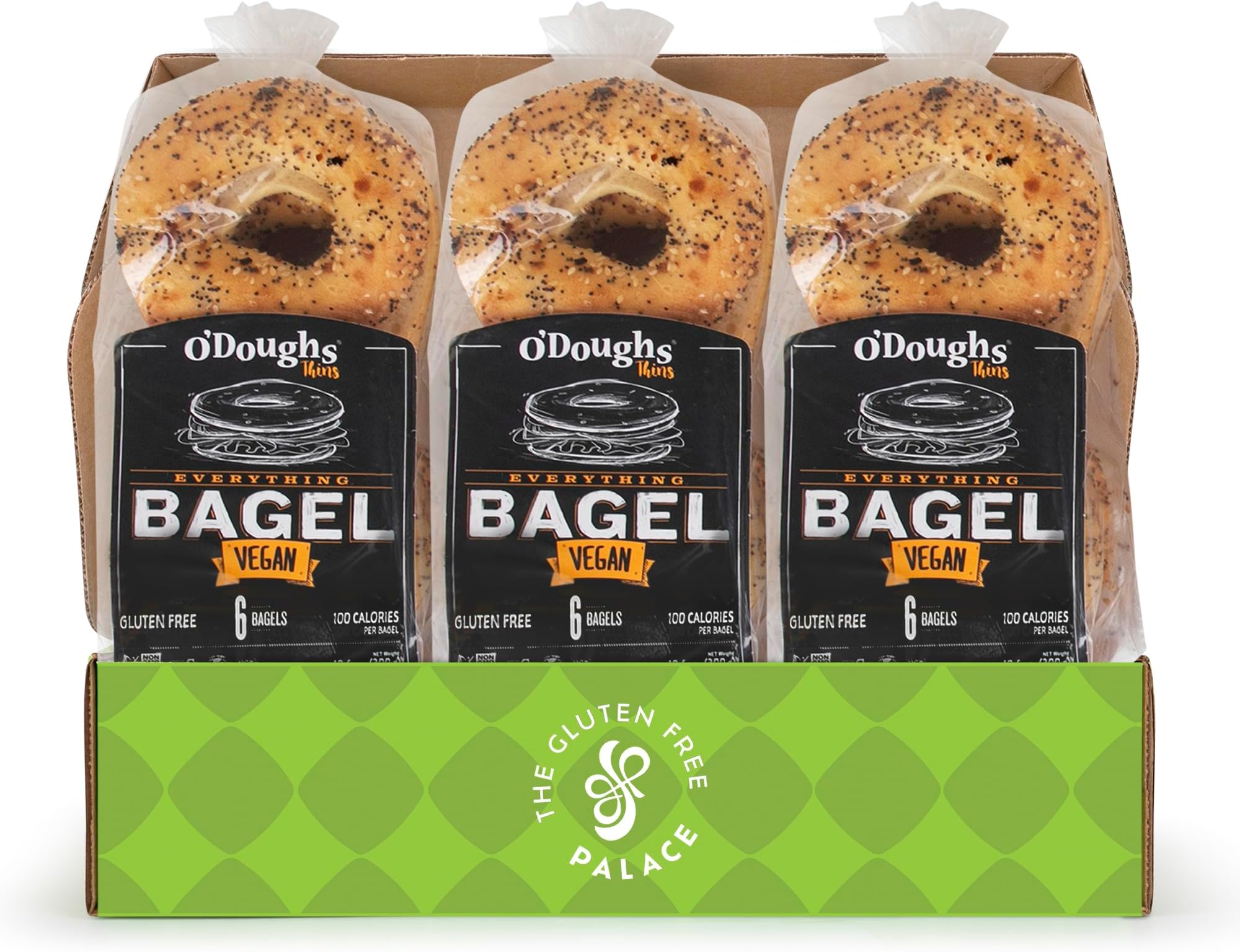 Amazon.com: O'Dough's Thins Gluten Free Bagels, Everything, 100 Calorie ...