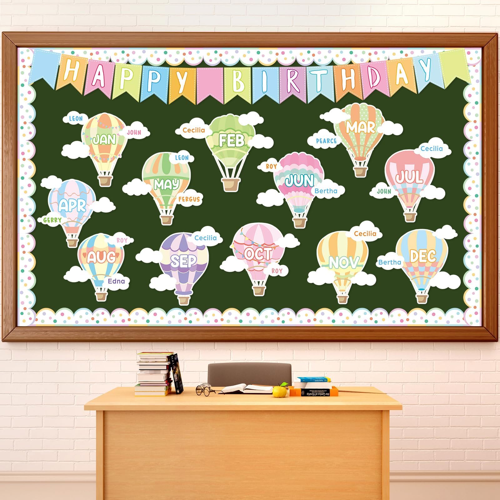 Amazon.com : ojustbeok Happy Birthday Bulletin Board Decorations Set ...