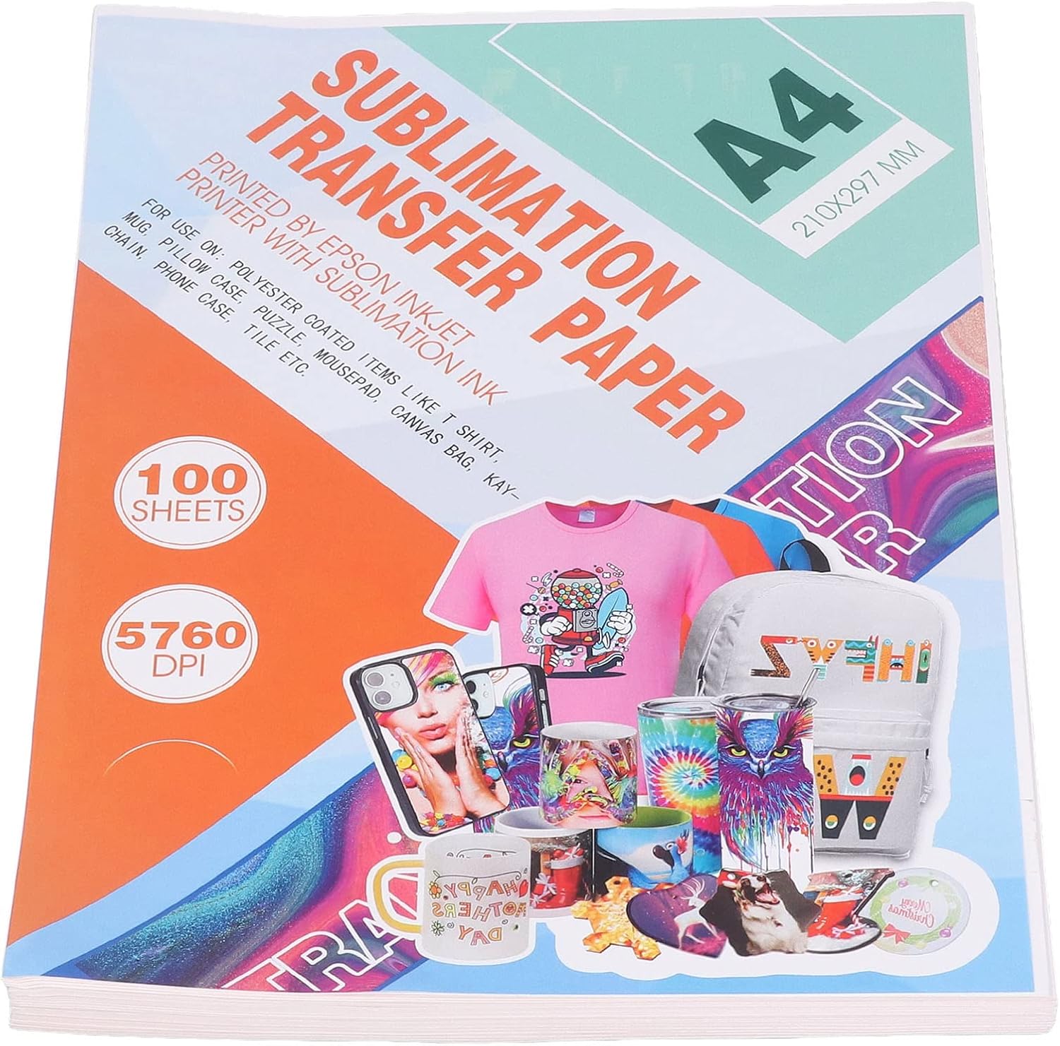 Amazon.com: 100pcs Sublimation Paper Standard A4 Sublimation Transfer ...