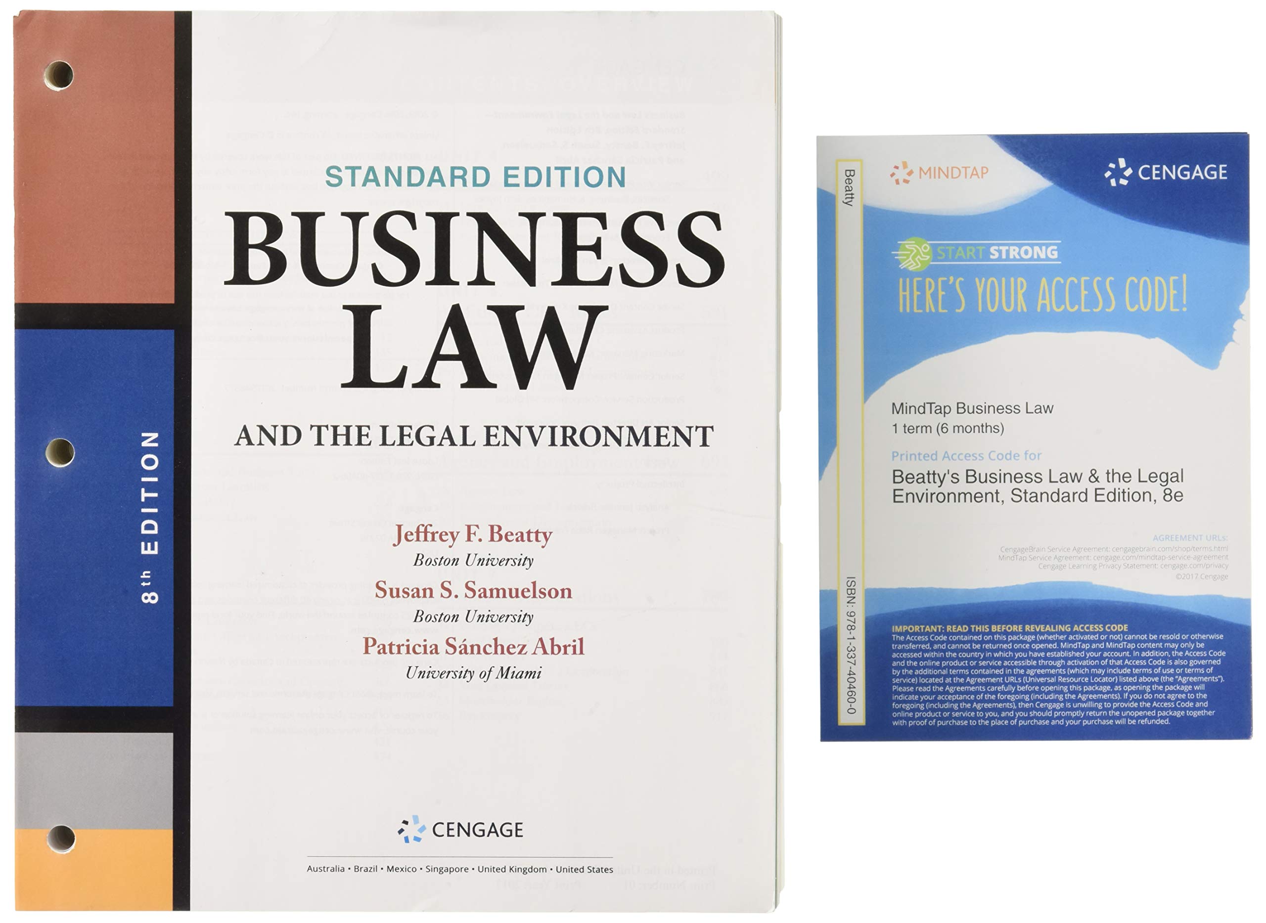 Bundle: Business Law and the Legal Environment, Standard Edition, Loose ...
