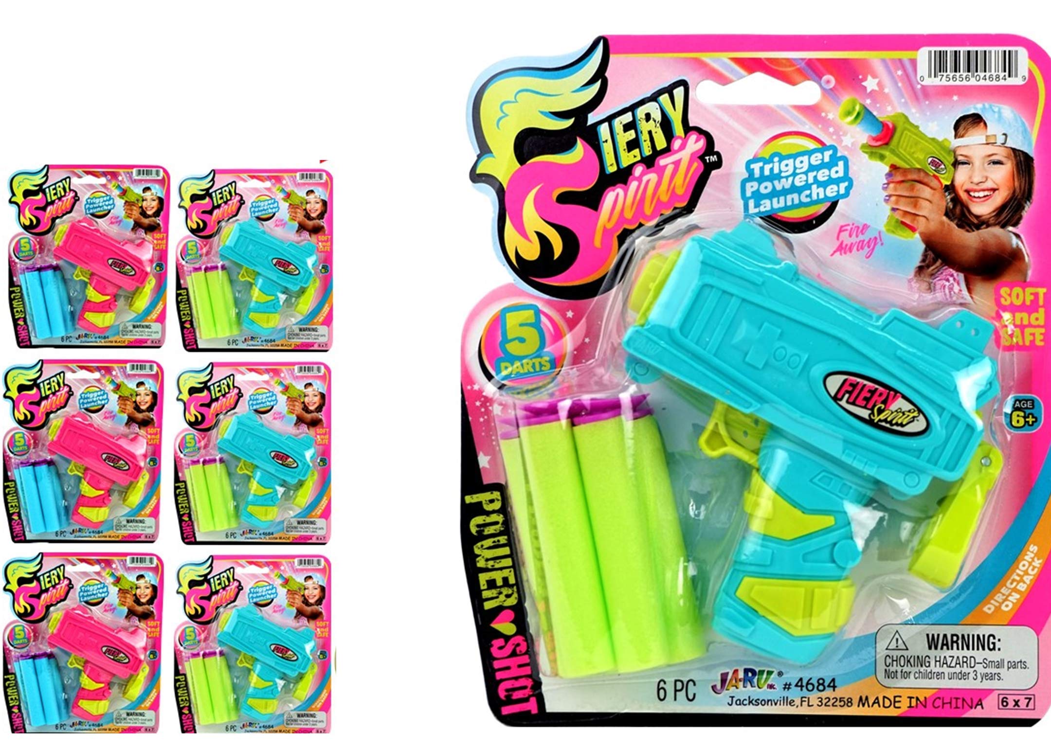 Amazon.com: JA-RU Foam Dart Gun for Girls (6 Units Assorted Colors ...