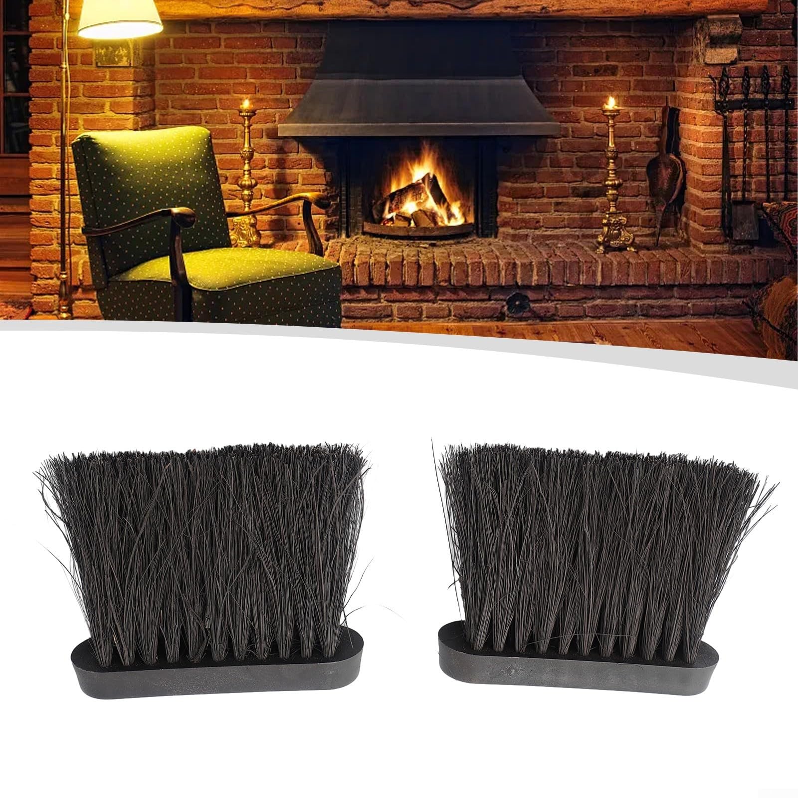 Amazon.com: YAKUHY 2X Fireplace Replacement Brush, Oblong Hearth Brush ...