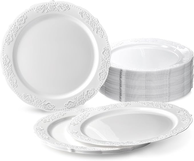 Amazon.com: " OCCASIONS " 60 Plates Pack, Vintage Party Disposable ...