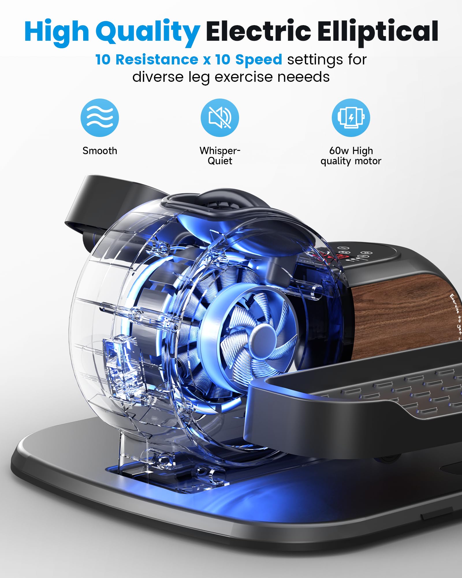 Snapklik.com : Under Desk Elliptical,Motorized Ellipse Leg Exerciser ...