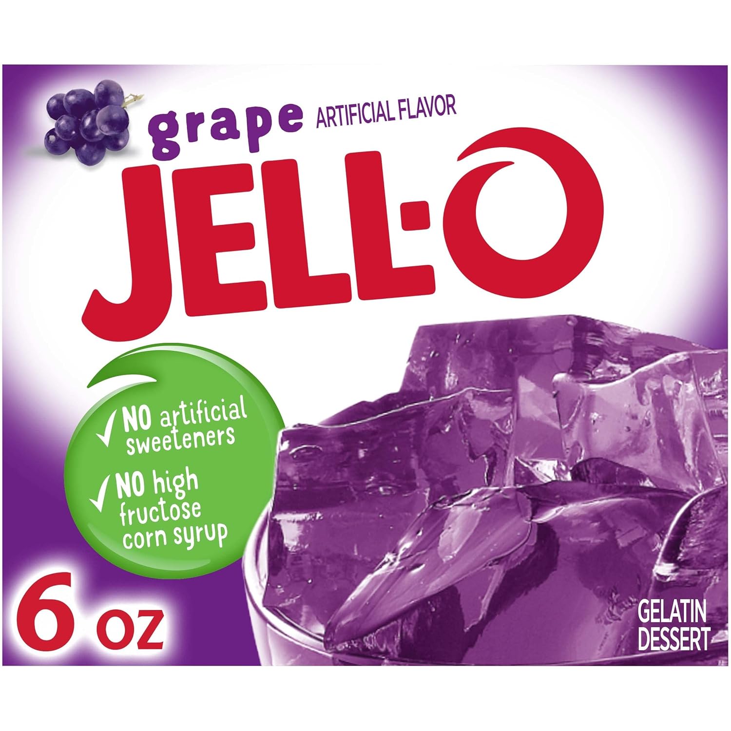 Amazon.com : Jell-O Grape Gelatin Dessert Mix (24 ct Pack, 6 oz Boxes ...