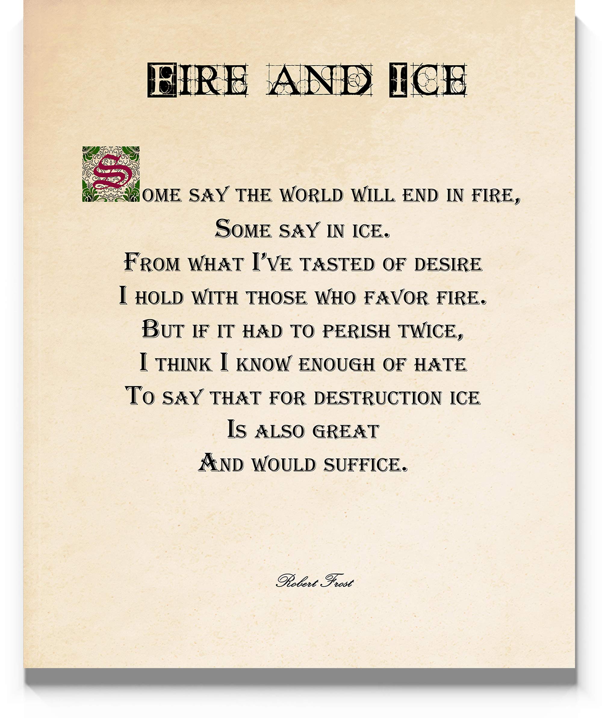 Fire And Ice Robert Frost Imagery