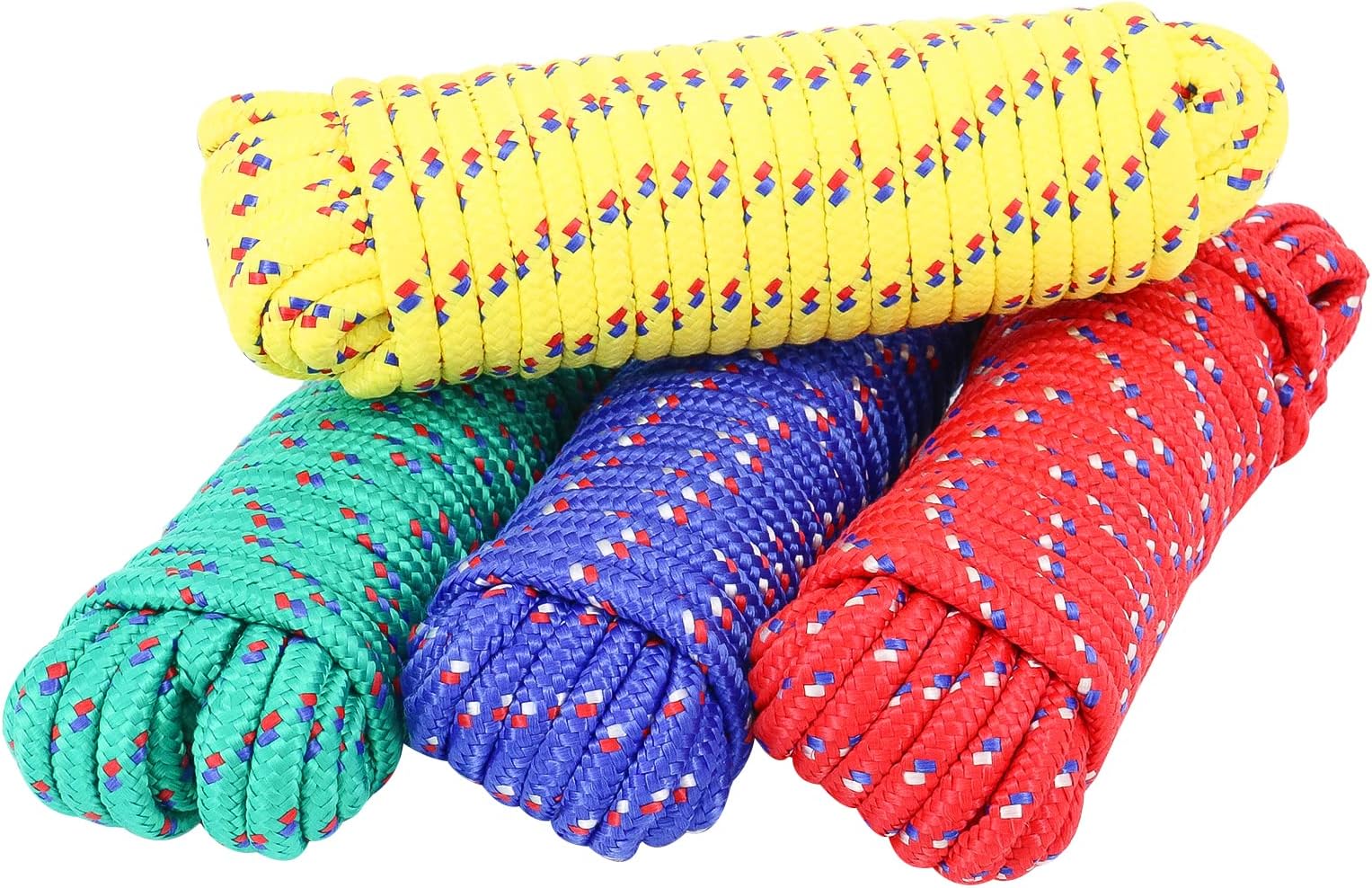 SunnyFence 3/8”, 200ft / 61m, (4 Packs X 3/8” X 50ft) Diamond Braided ...