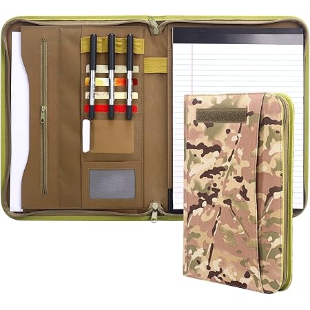 Amazon.com : Army Military Notebook Binder with Zippered Portfolio ...