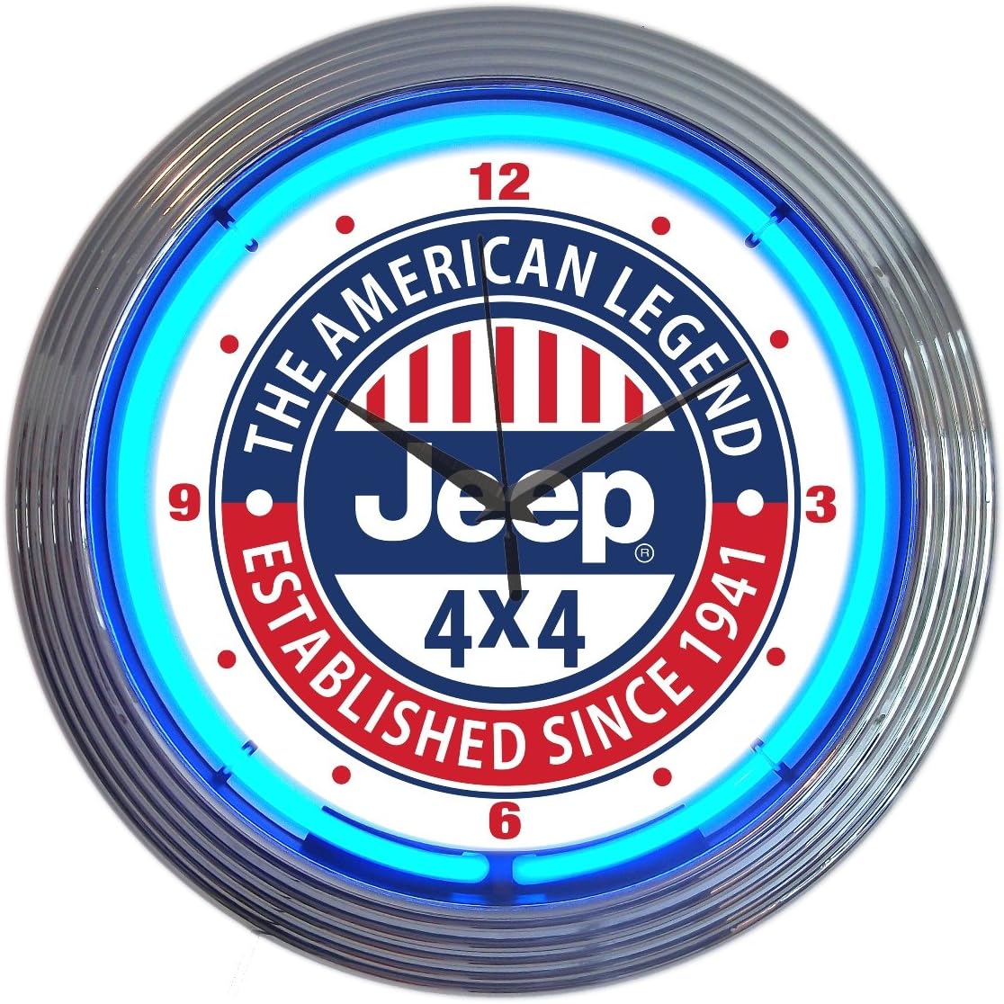 Amazon.com: Neonetics Jeep The American Legend Neon Clock : Home & Kitchen