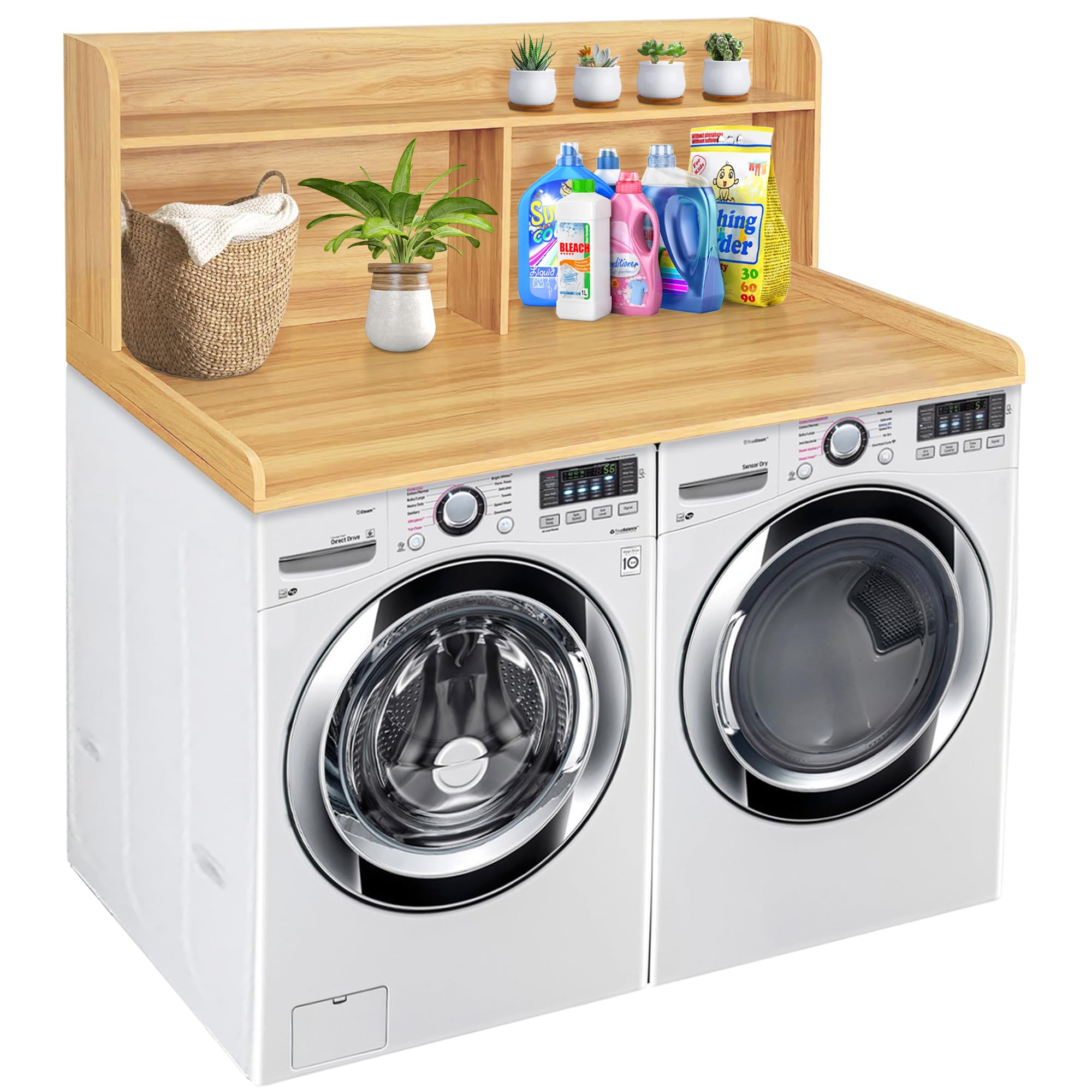 Amazon.com: Royxen Laundry Countertop with 20“ Shelf Universal Fit ...