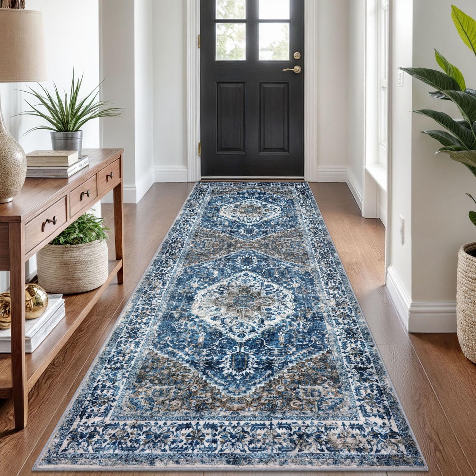 Amazon.com: KOZYFLY Runners for Hallways 3x8 Ft Washable Kitchen Runner ...