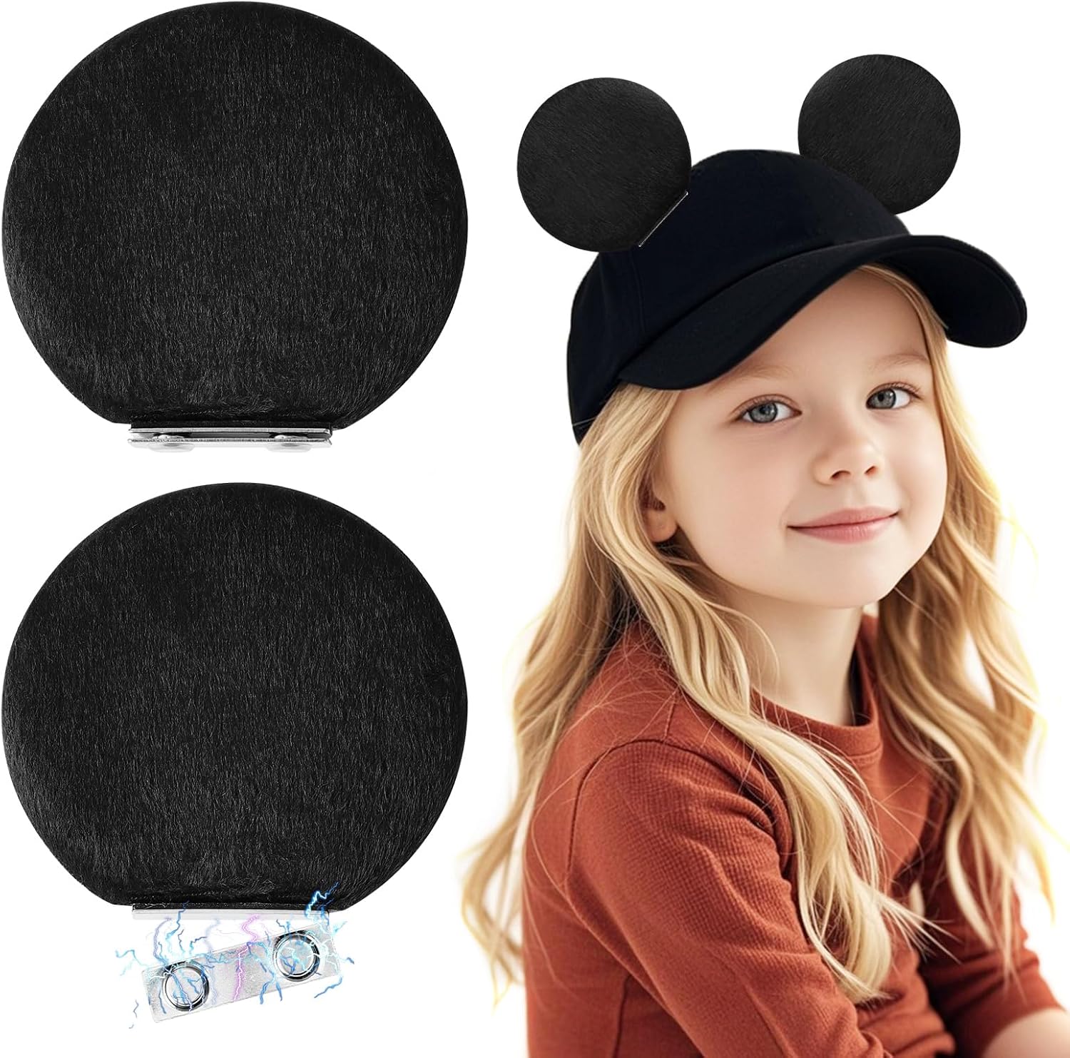 Amazon.com: SDGCMNY 2 Pcs Magnetic Mouse Ear Clips for Hats ...