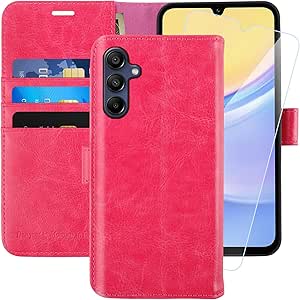 Amazon.com: MONASAY Wallet Case Compatible for Samsung Galaxy A15 5G, [Included Glass Screen ...