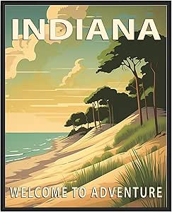 Amazon.com: HomeArtPrint Indiana Scenery Poster Art Print, Indiana ...
