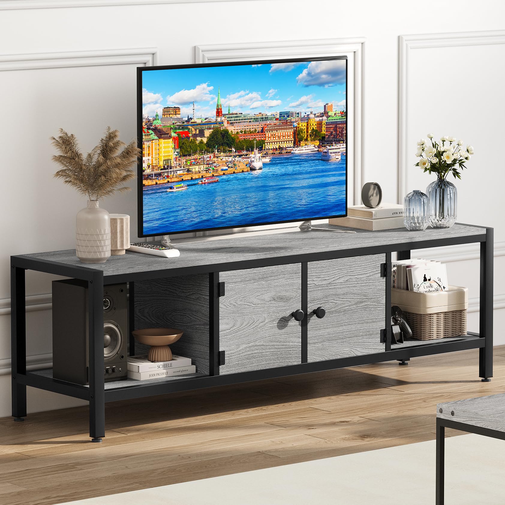 Amazon.com: GarveeHome 65 Inch TV Stand with Storage, Entertainment ...