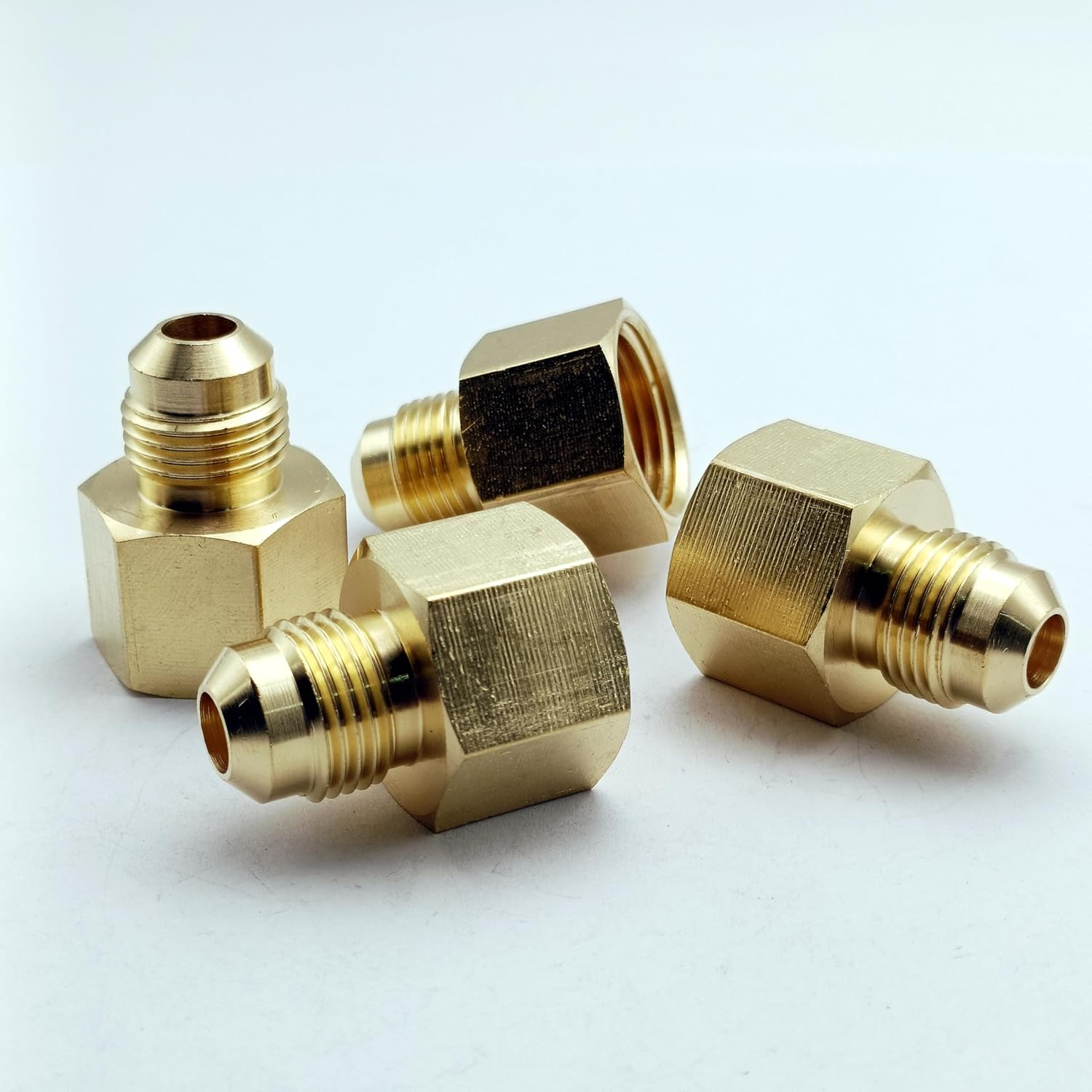 Brass Female Flare Tube Fittings, 3/8'' Flare to 1/2 Female NPT, Flare ...